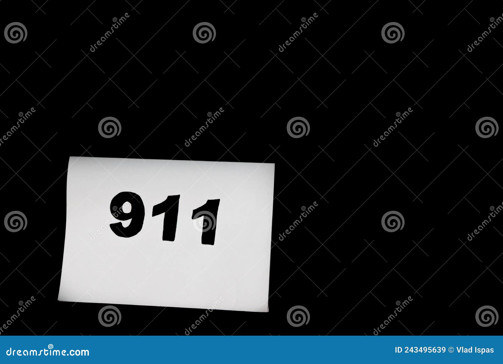 Call 911 and Emergency Call Concept, Text 911 on Paper Isolated on ...