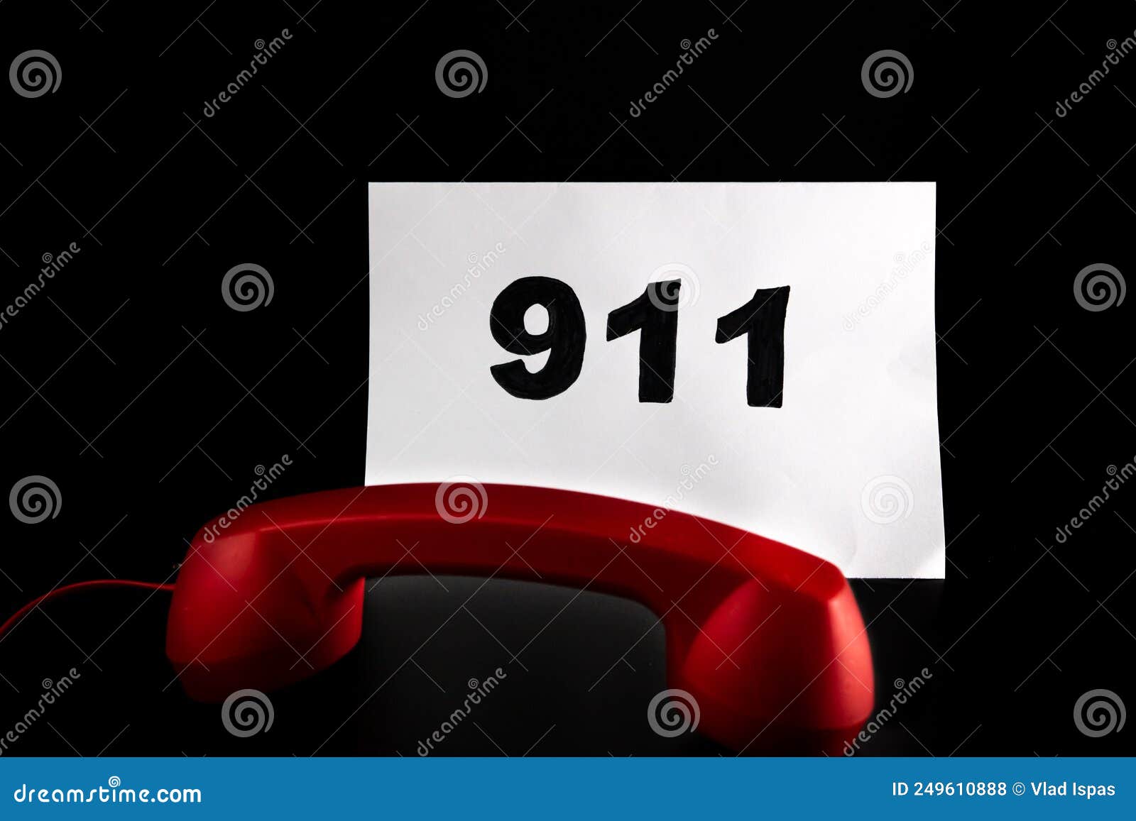 Call 911 and Emergency Call Concept, Text 911 on Paper and Phone ...