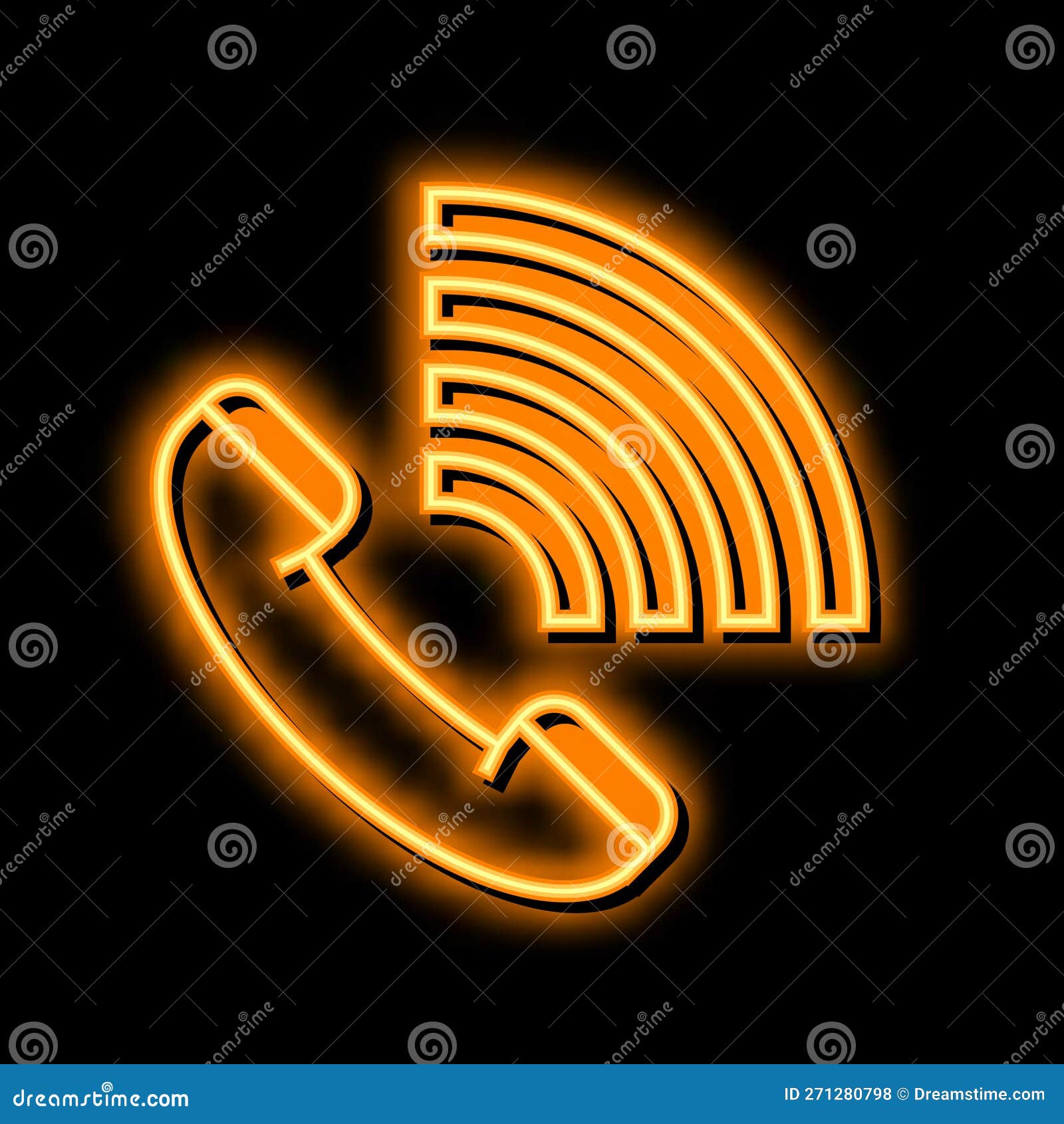 Call Emergency Neon Glow Icon Illustration Stock Vector - Illustration ...