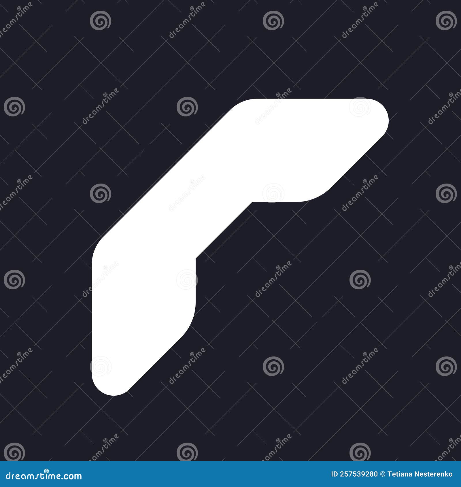 Call Ended Dark Mode Glyph Ui Icon Stock Vector - Illustration of night ...