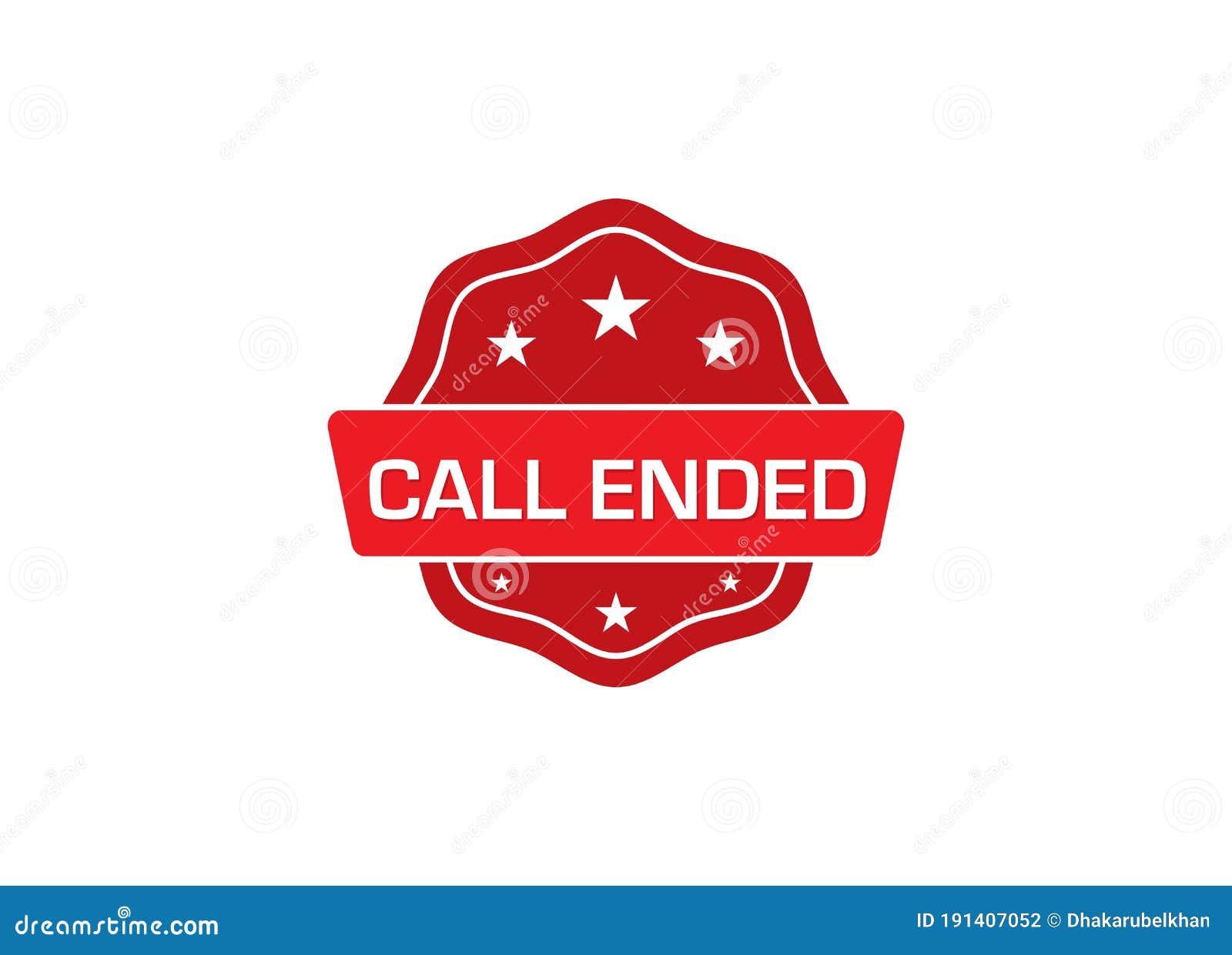 Call Ended Label Sticker, Call Ended Badge Sign Stock Vector ...