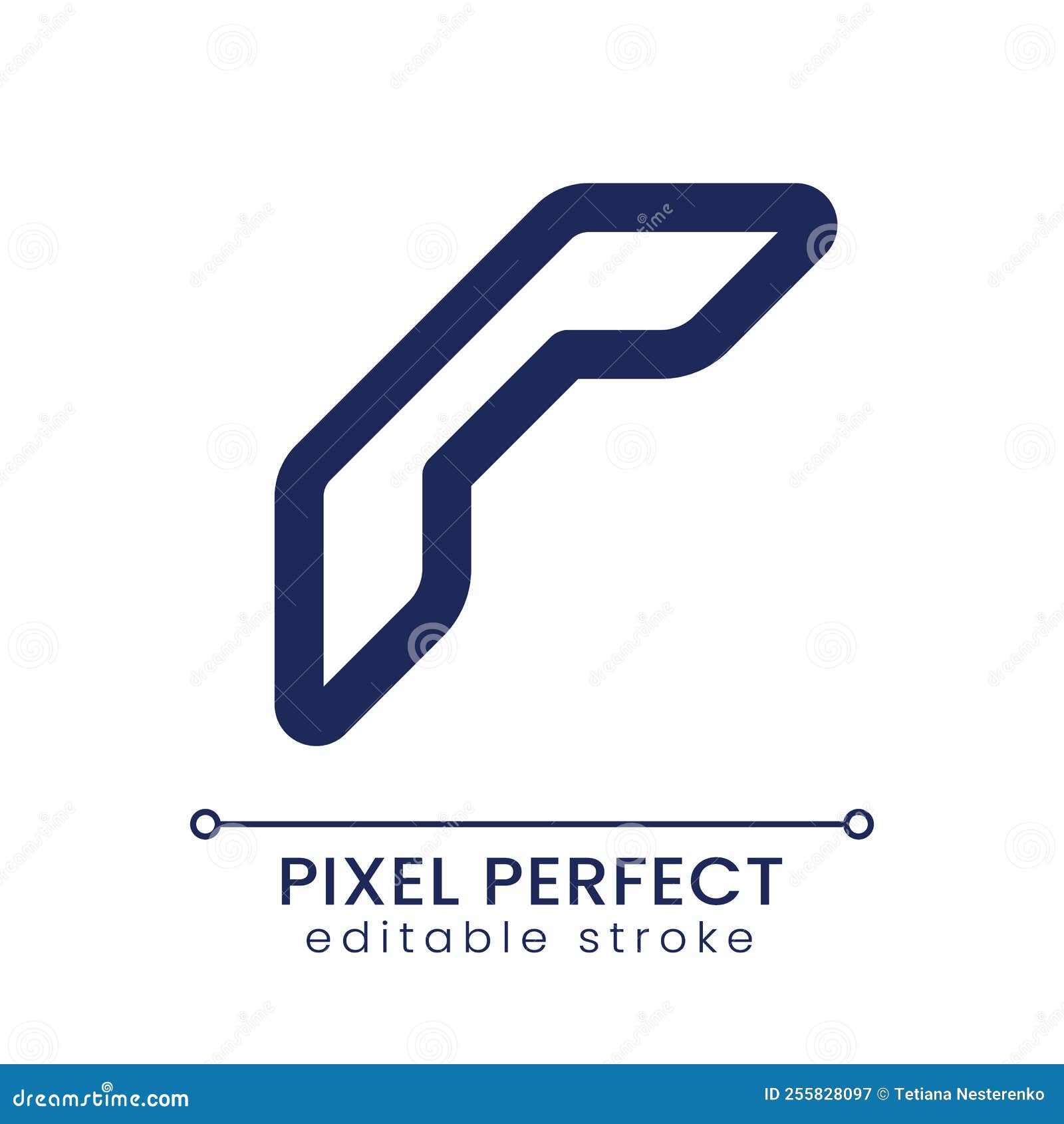 Call Ended Pixel Perfect Linear Ui Icon Stock Vector - Illustration of editable, contact: 255828097