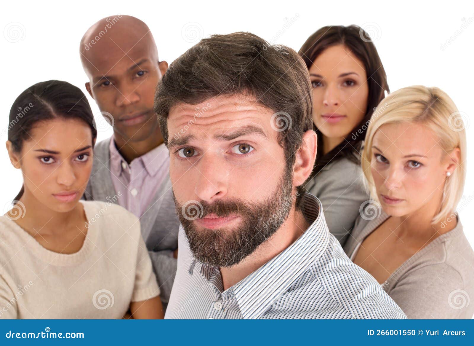 Call in the Experts. Studio Portrait of a Group of Serious ...