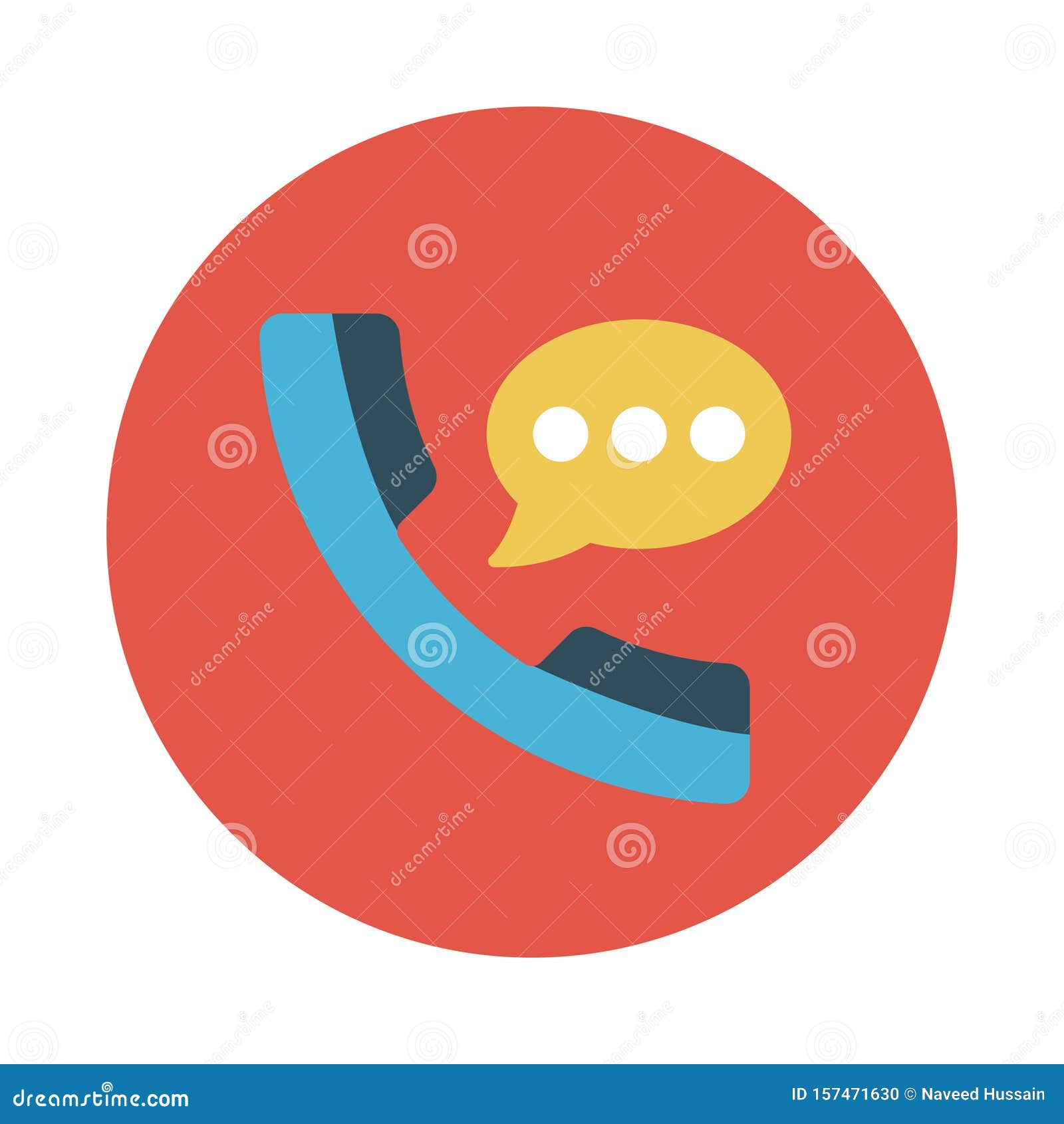 Call flat vector icon stock illustration. Illustration of phone - 157471630