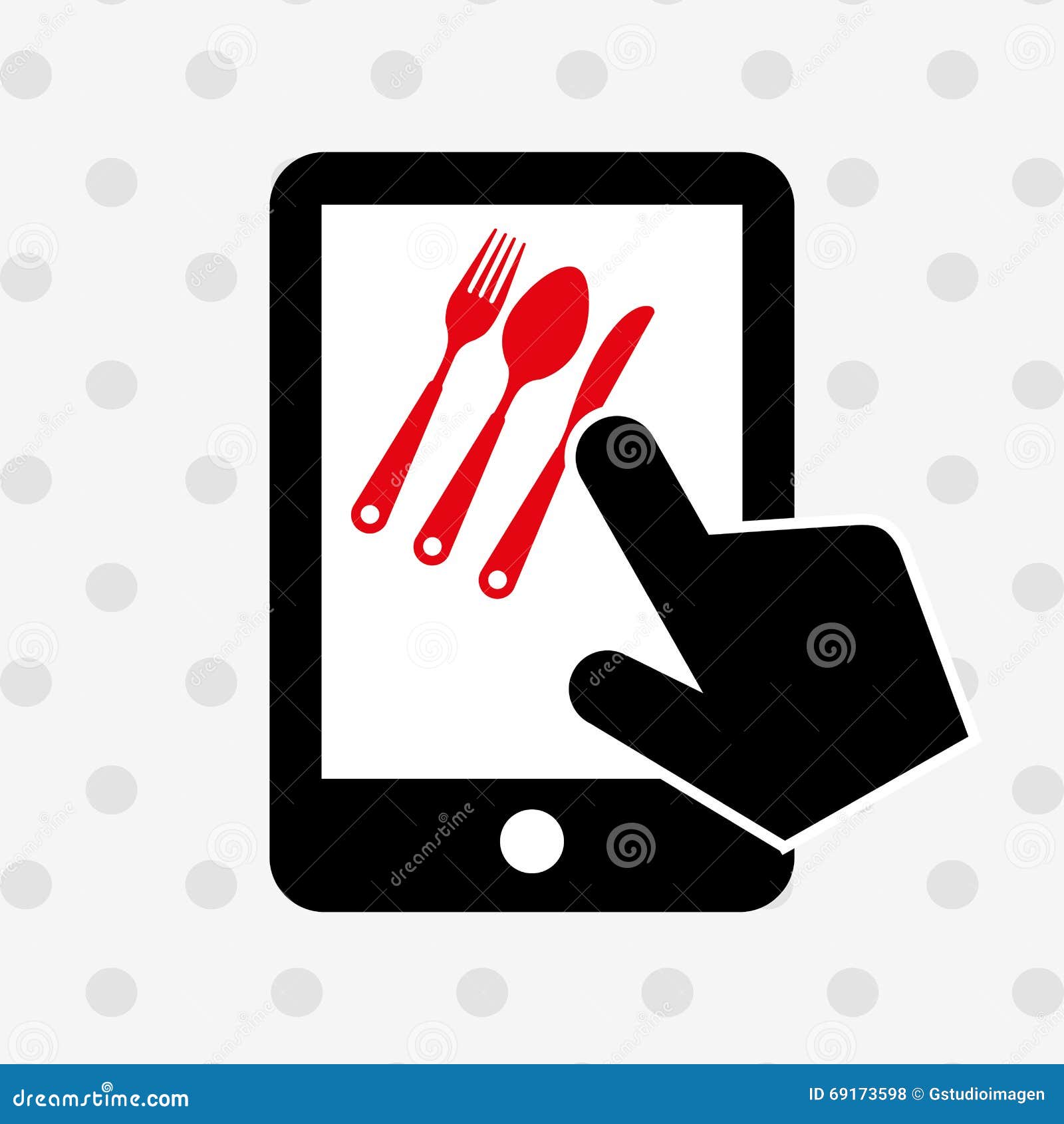 Call for food design stock illustration. Illustration of dinner - 69173598