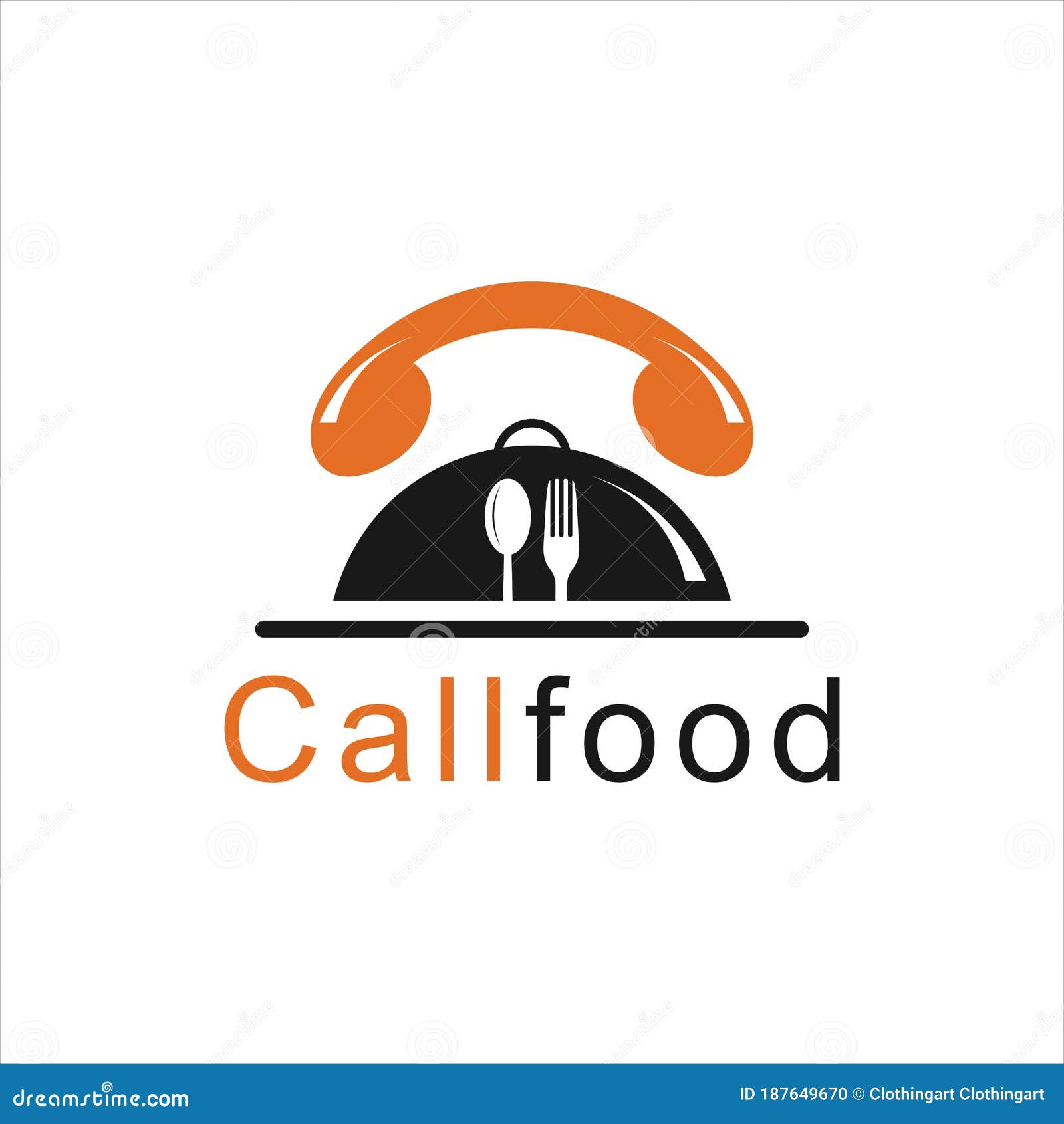 Call Food Logo Template Design Vector Stock Vector - Illustration of ...