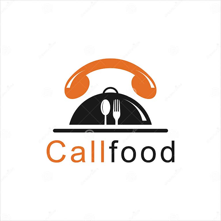 Call Food Logo Template Design Vector Stock Vector - Illustration of ...