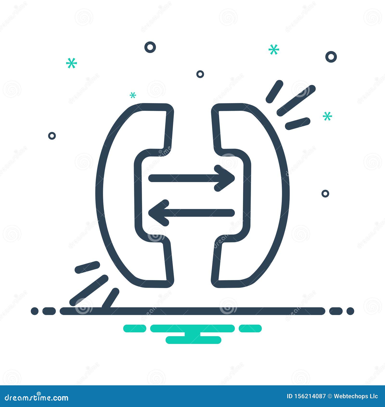 Black Mix Icon for Call Forwarding, Diversion and Network Stock Vector ...