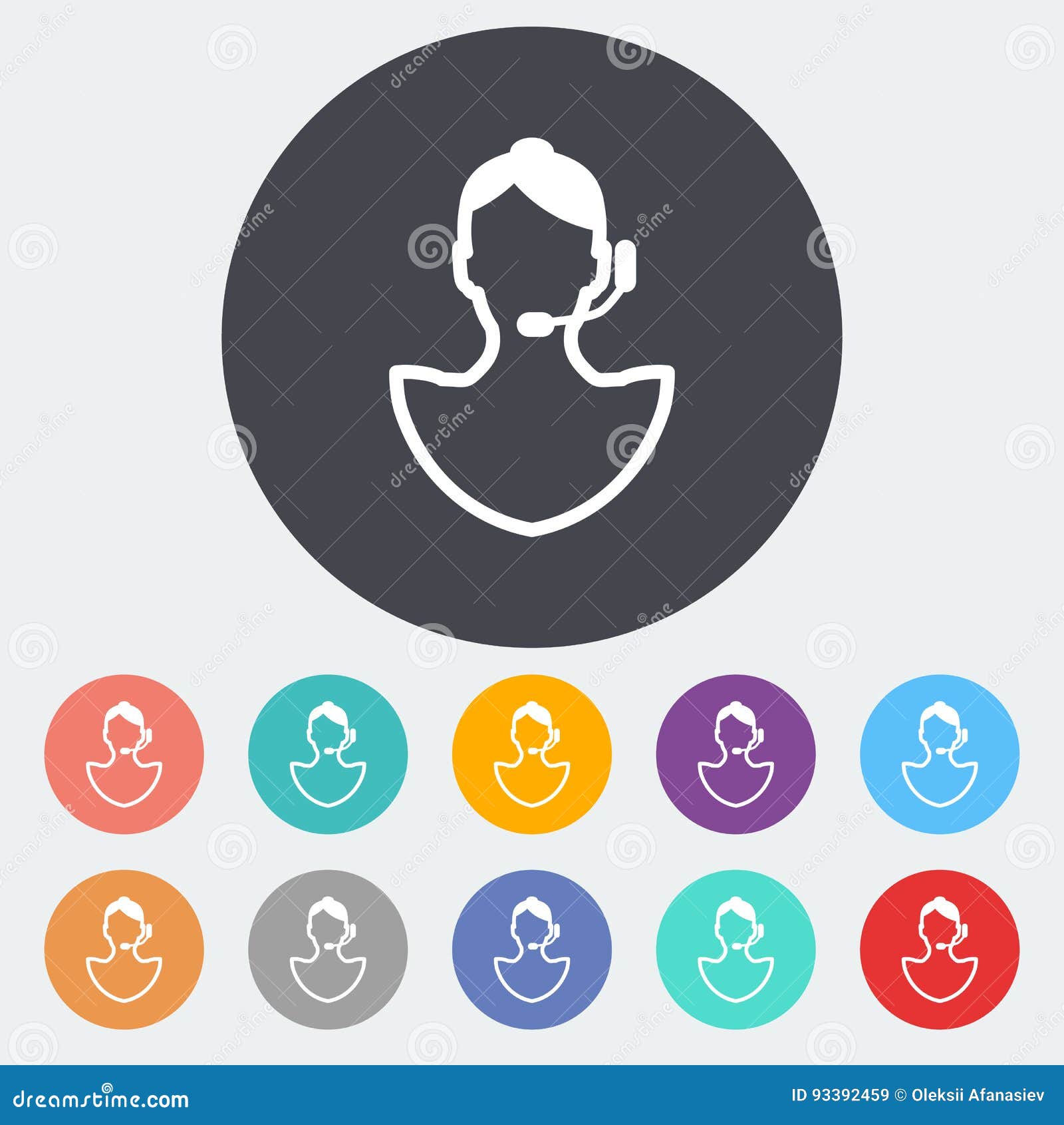 Call girl. stock vector. Illustration of female, operator - 93392459