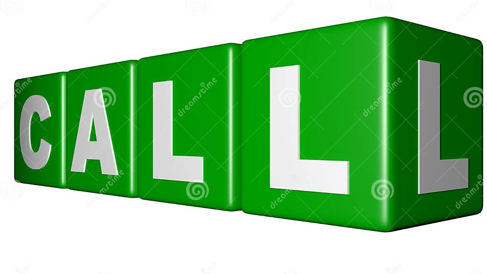Call Green cubes stock illustration. Illustration of phone - 28961468