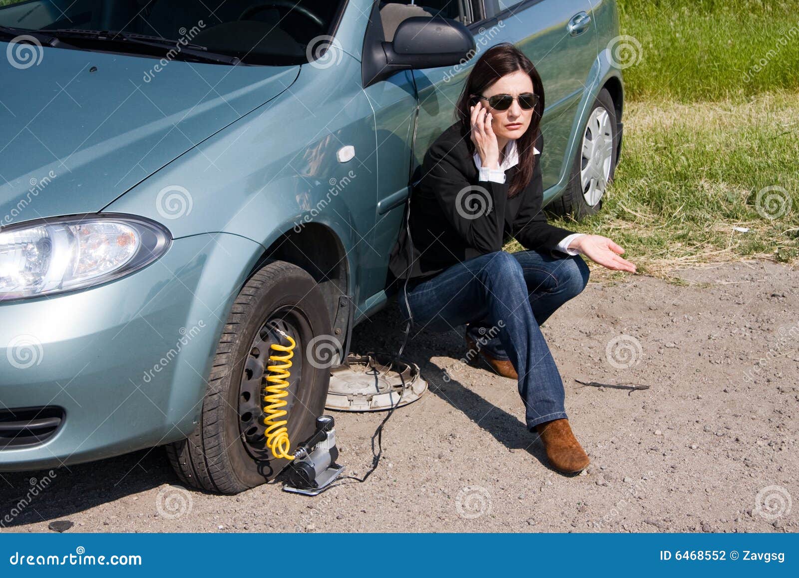 Call for help stock photo. Image of assistance, puncture - 6468552