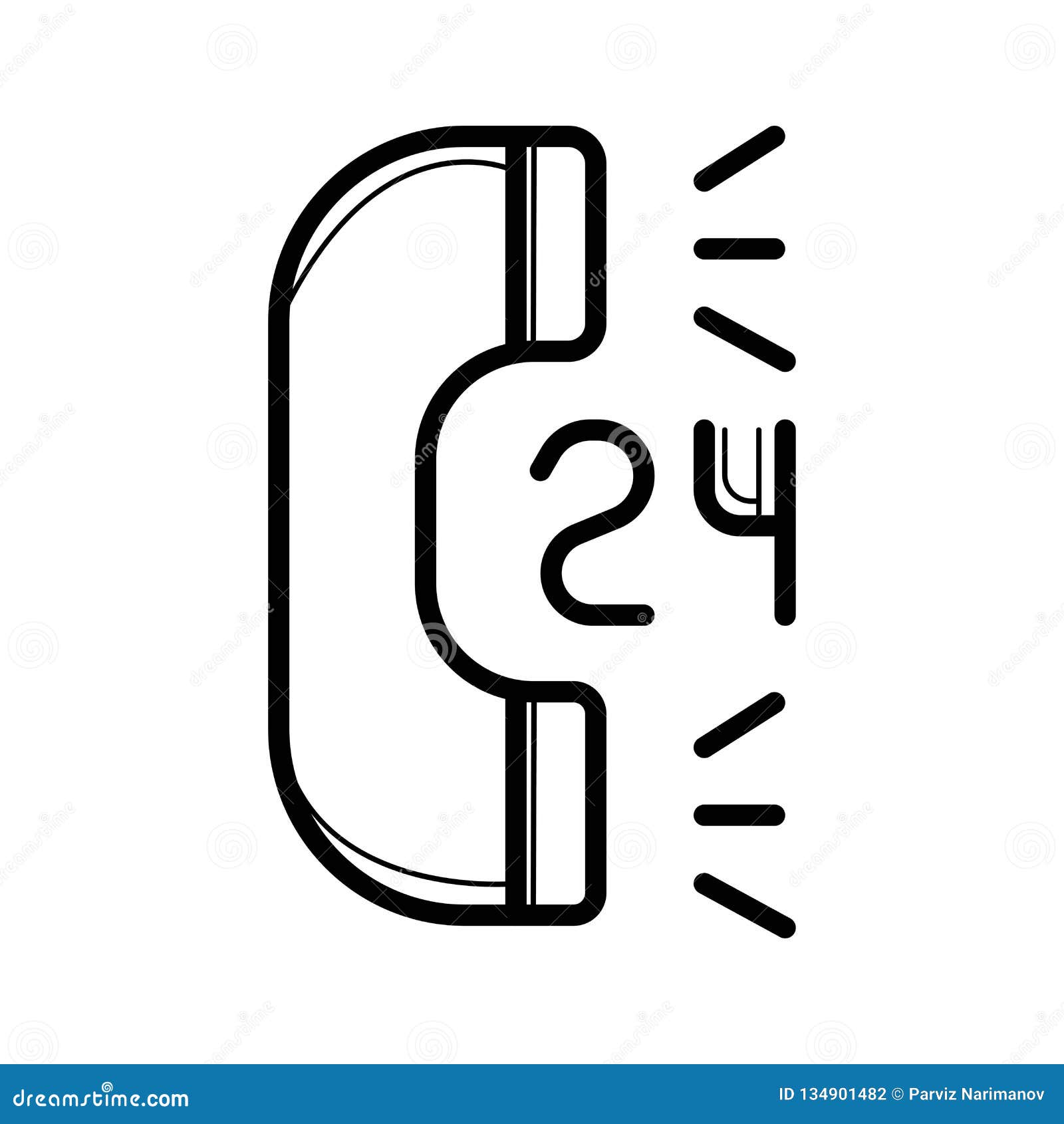 Call 24 hours icon stock illustration. Illustration of customer - 134901482