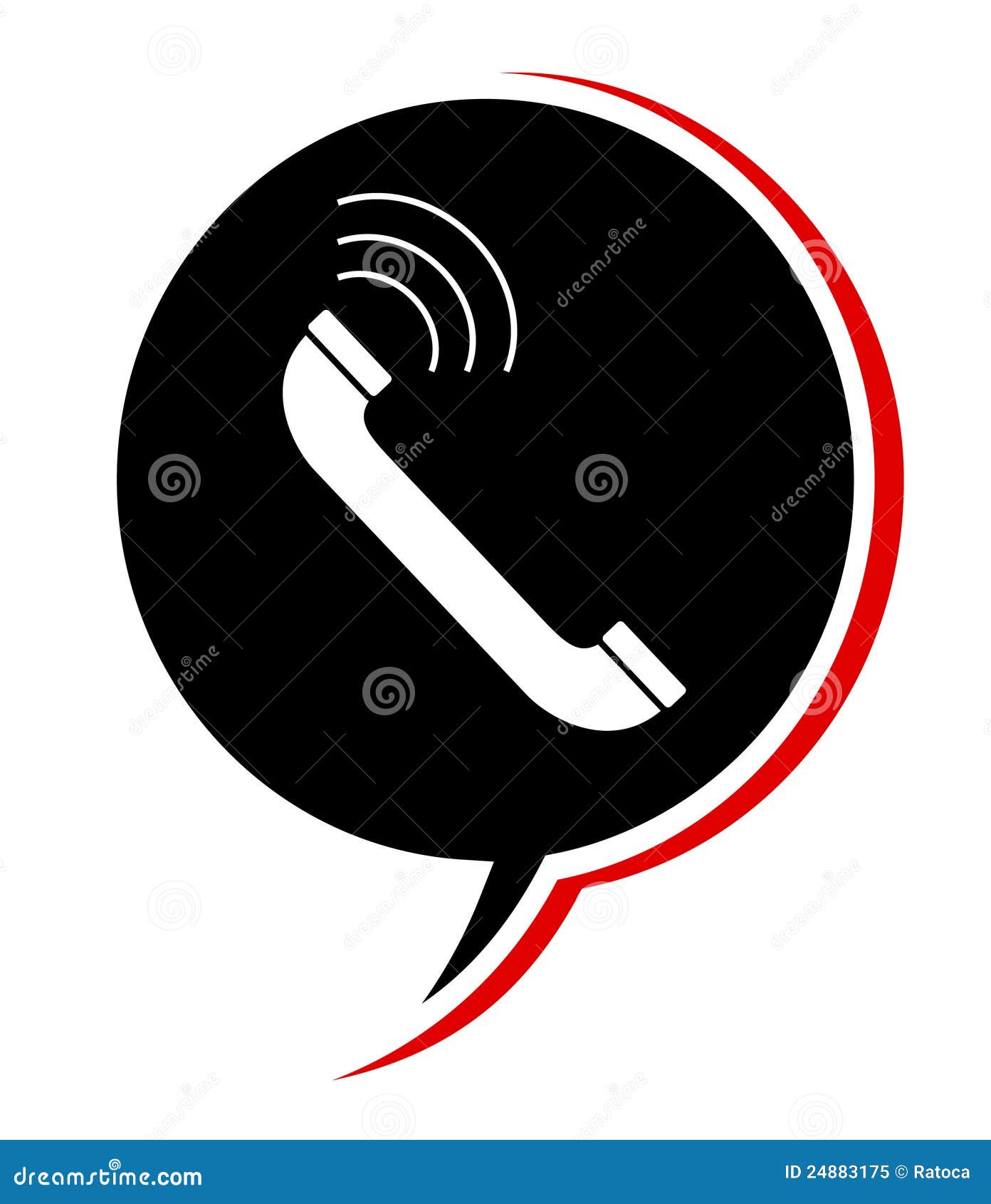 Call icon stock vector. Illustration of talk, drawing - 24883175
