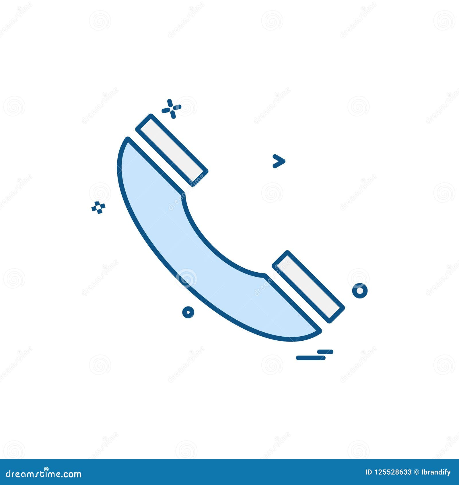Call icon design vector stock vector. Illustration of flat - 125528633
