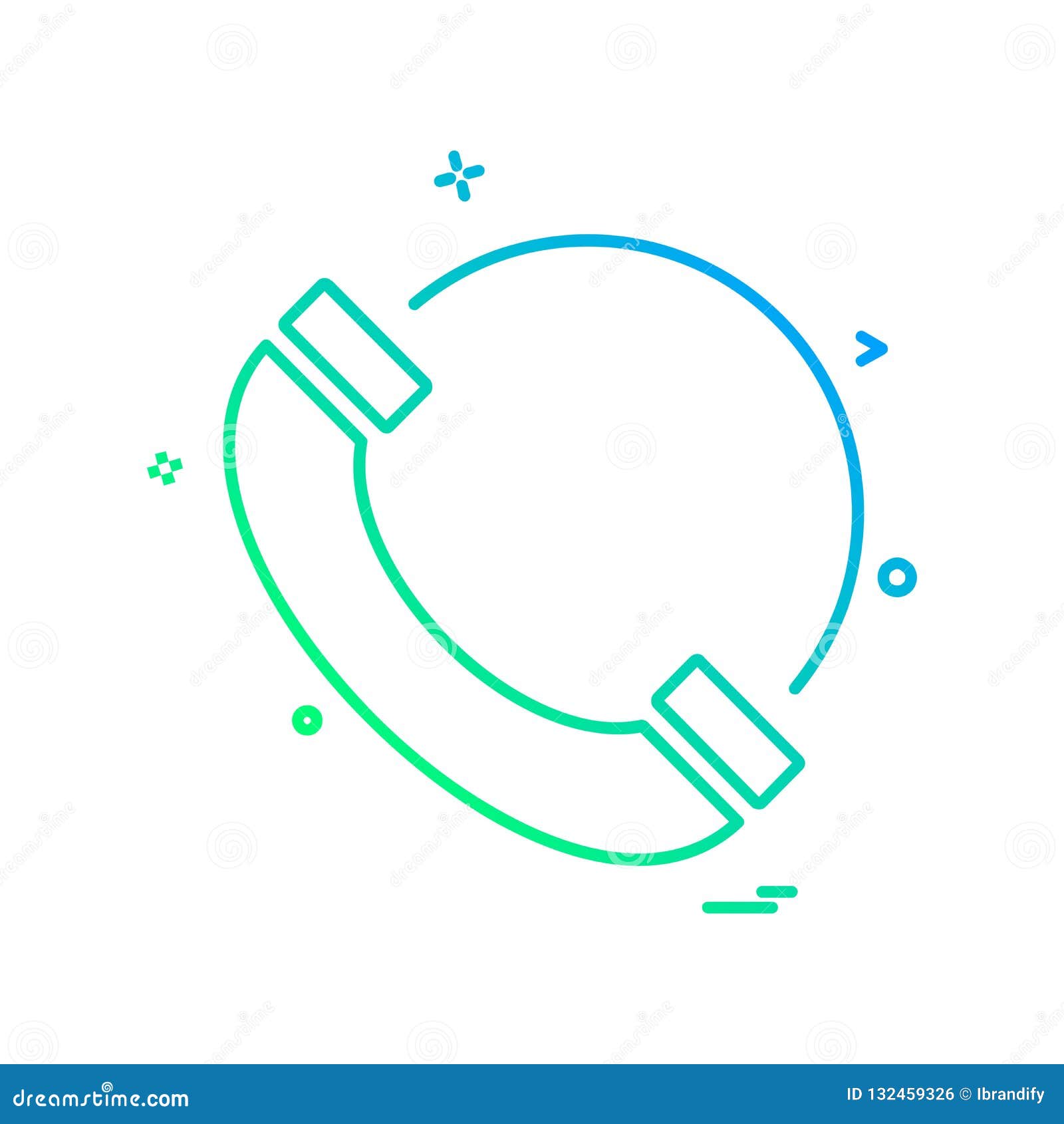 Call icon design vector stock vector. Illustration of concept - 132459326