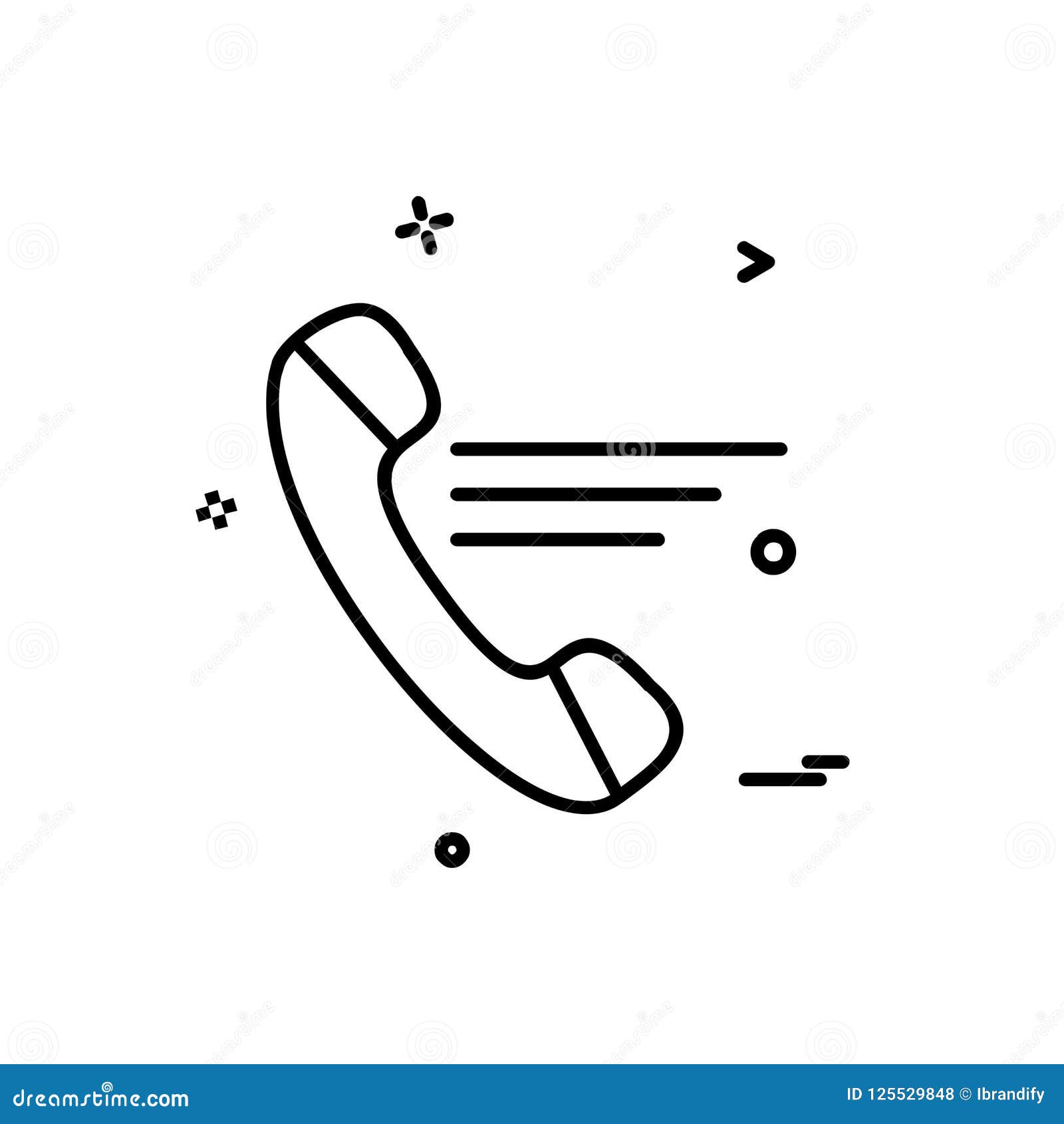Call icon design vector stock vector. Illustration of concept - 125529848