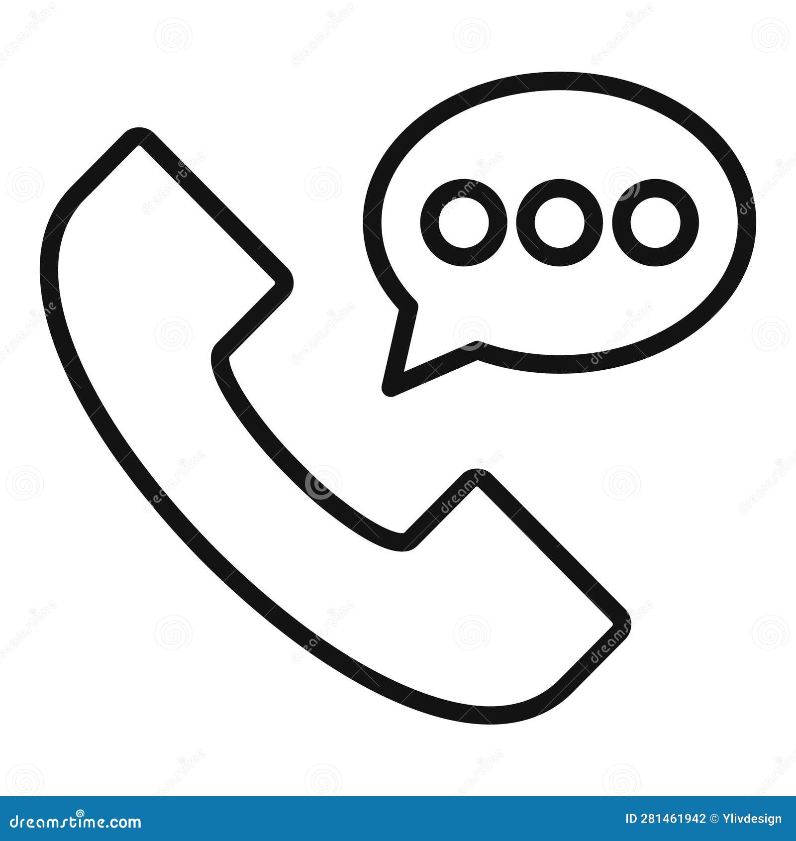 Call Icon Outline Vector. Customer Page Stock Illustration ...