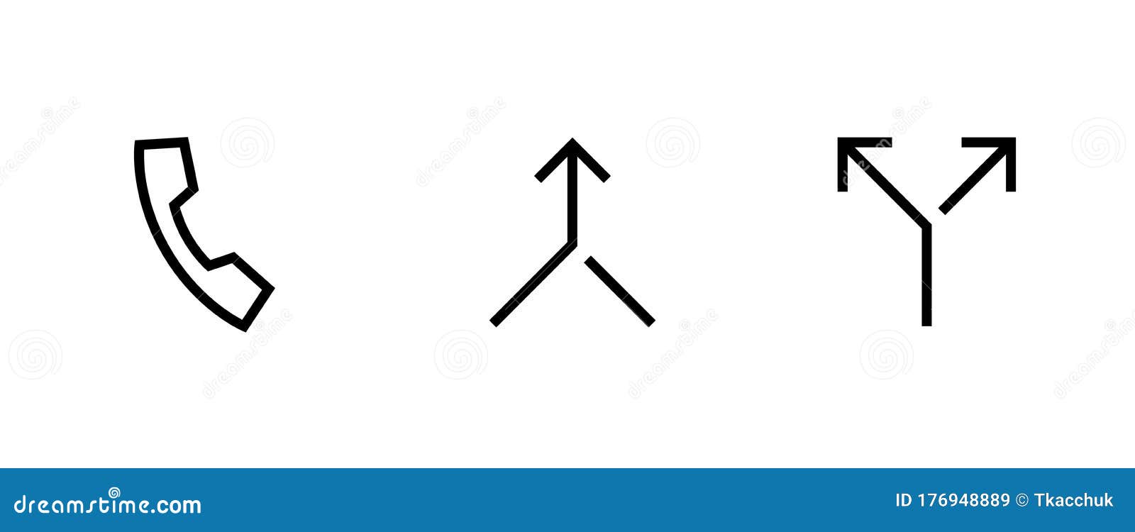 Call Icon Set. Editable Vector Outline. Stock Vector - Illustration of ...