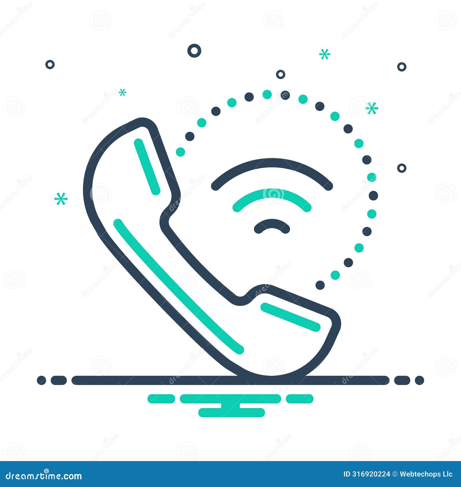 Mix Icon for Call, Telephone and Ringing Stock Vector - Illustration of ...