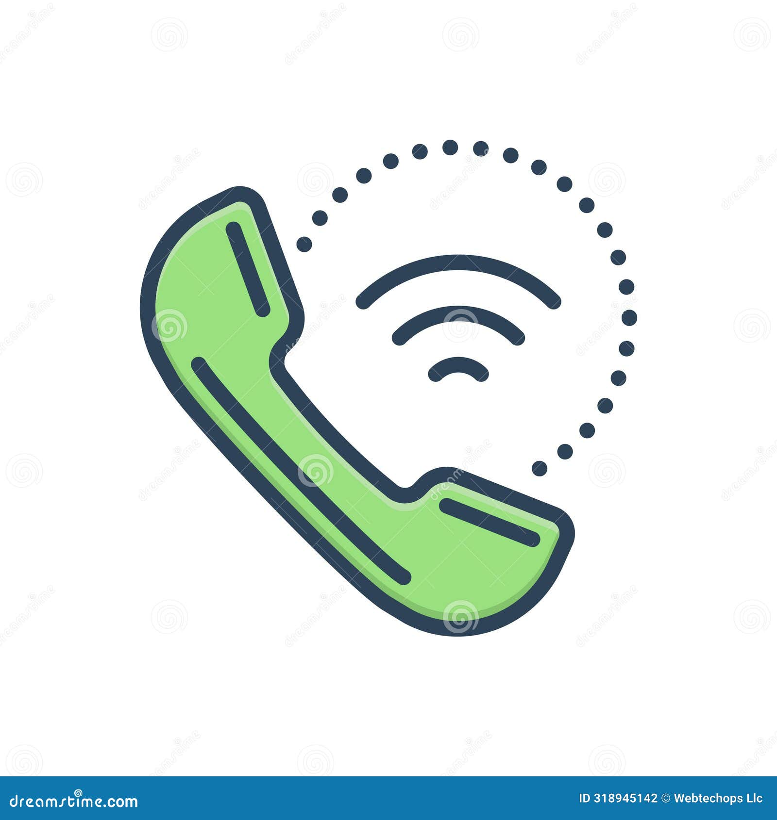 Color Illustration Icon for Call, Telephone and Calling Stock Vector ...