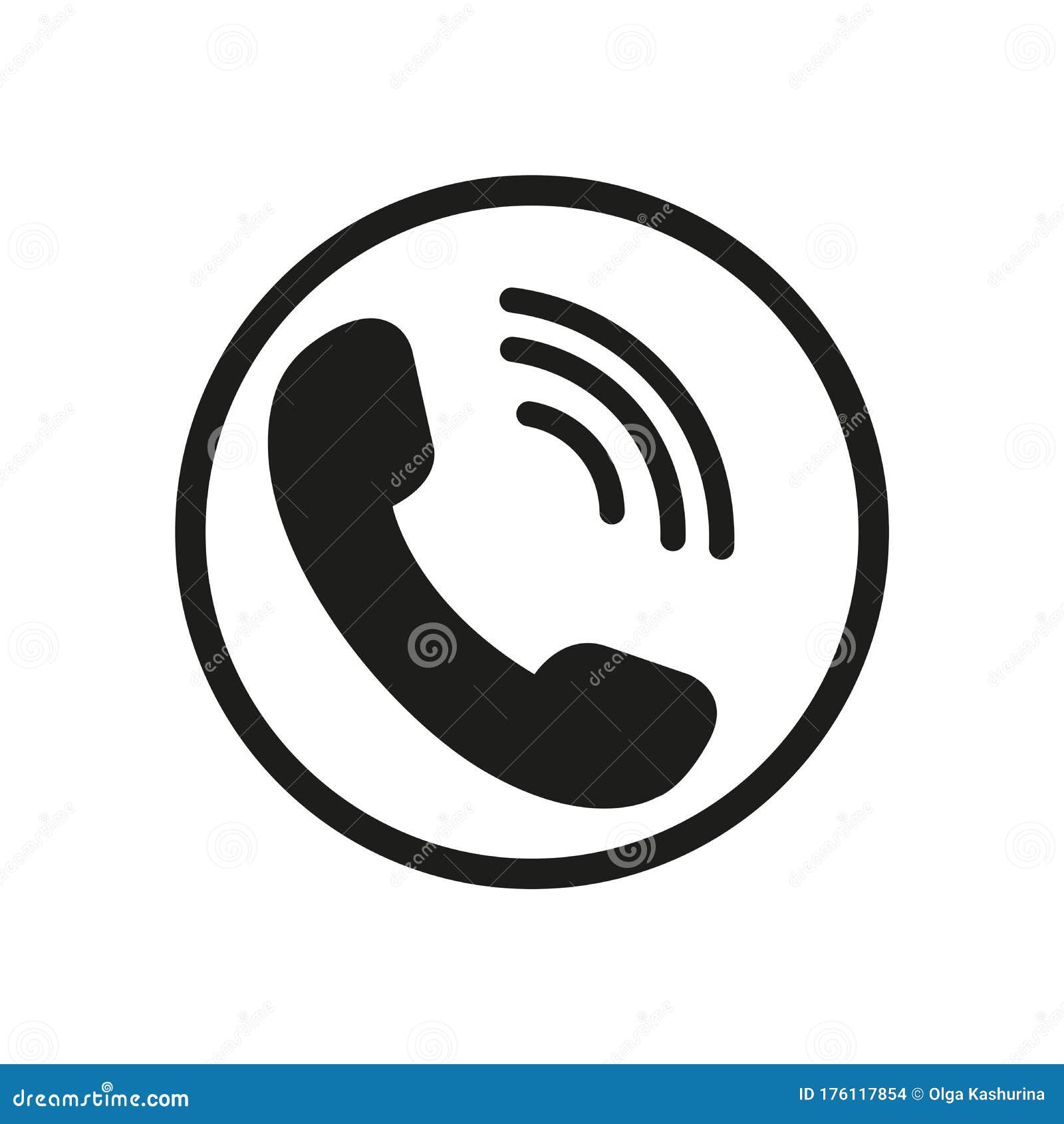 Call Icon Vector. Noisy Phone Flat Calling Symbol Isolated on White ... Call Icon Vector. Noisy Phone Flat Calling Symbol Isolated on White ...