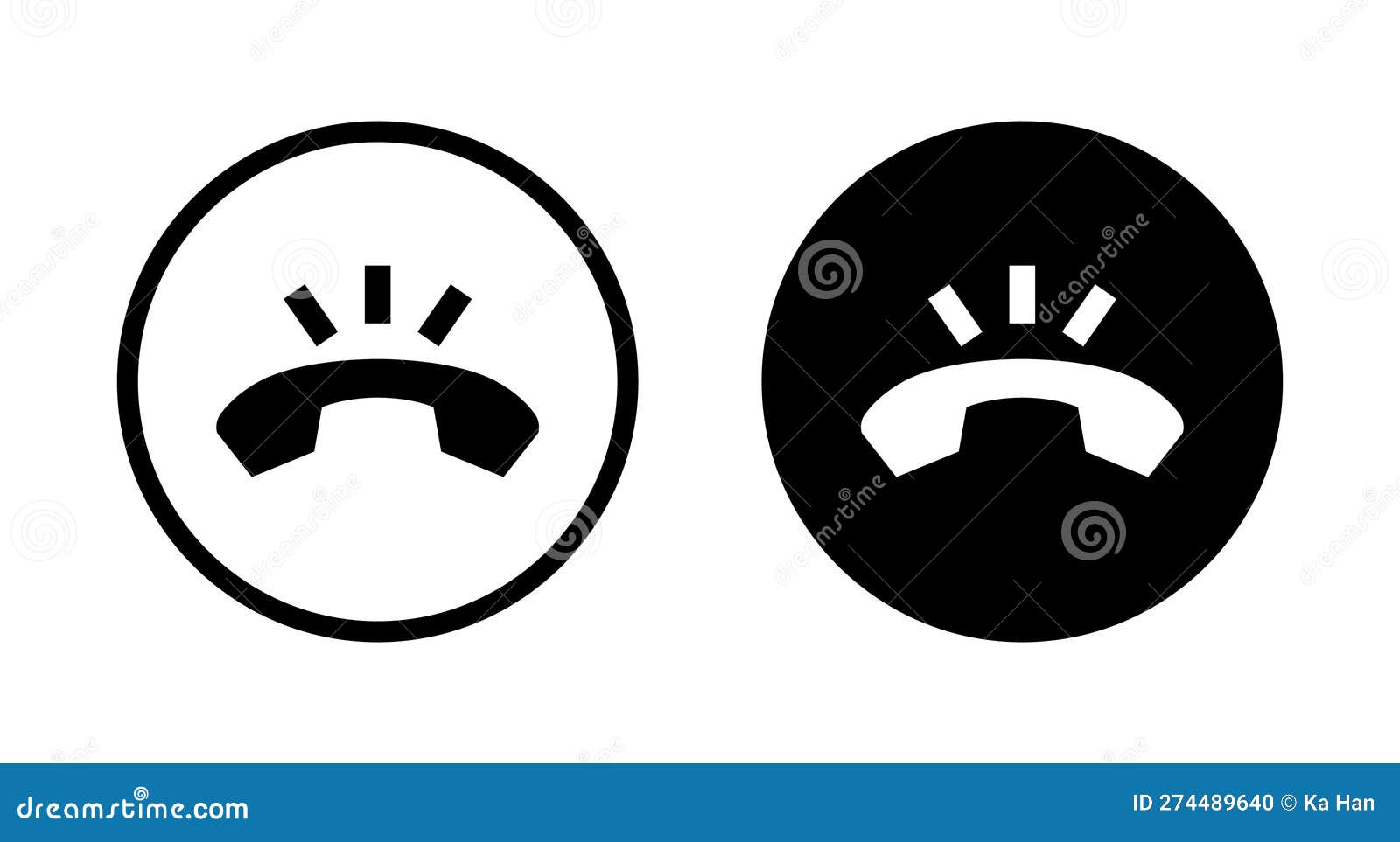 Call Icon Vector. Phone Receiver Ring Concept Stock Vector ...