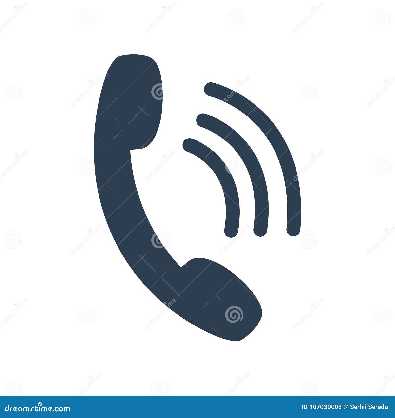 Call Icon on White Background. Stock Illustration - Illustration of ...