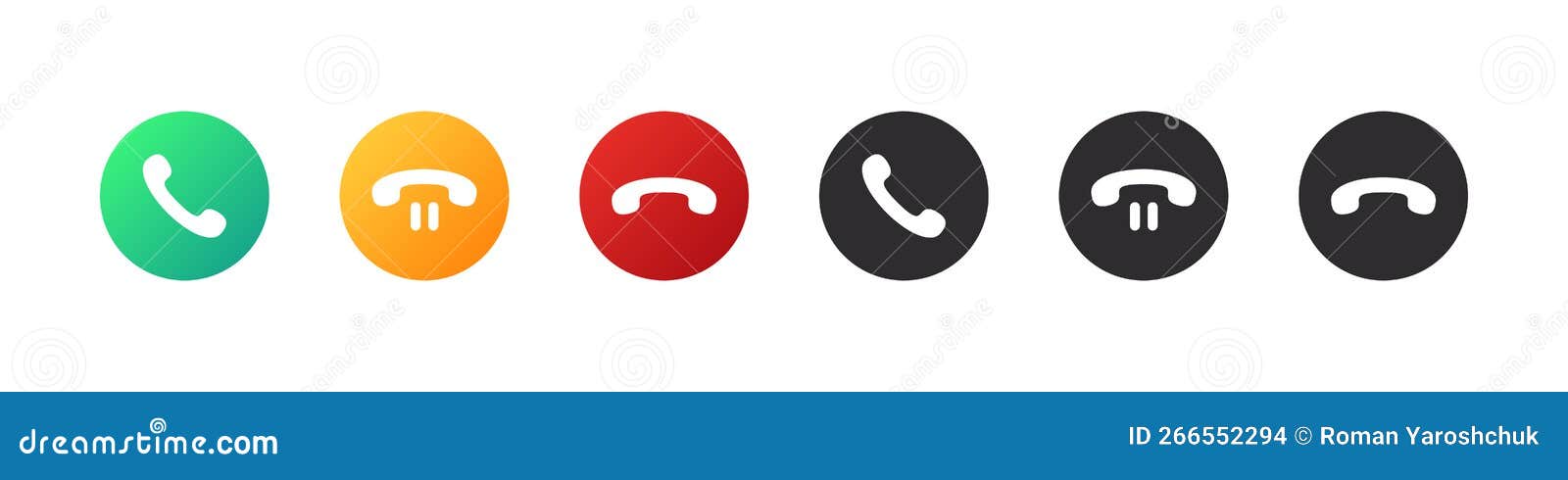 Call Icons. Phone Call Icon. Incoming Call Icons Stock Vector ...