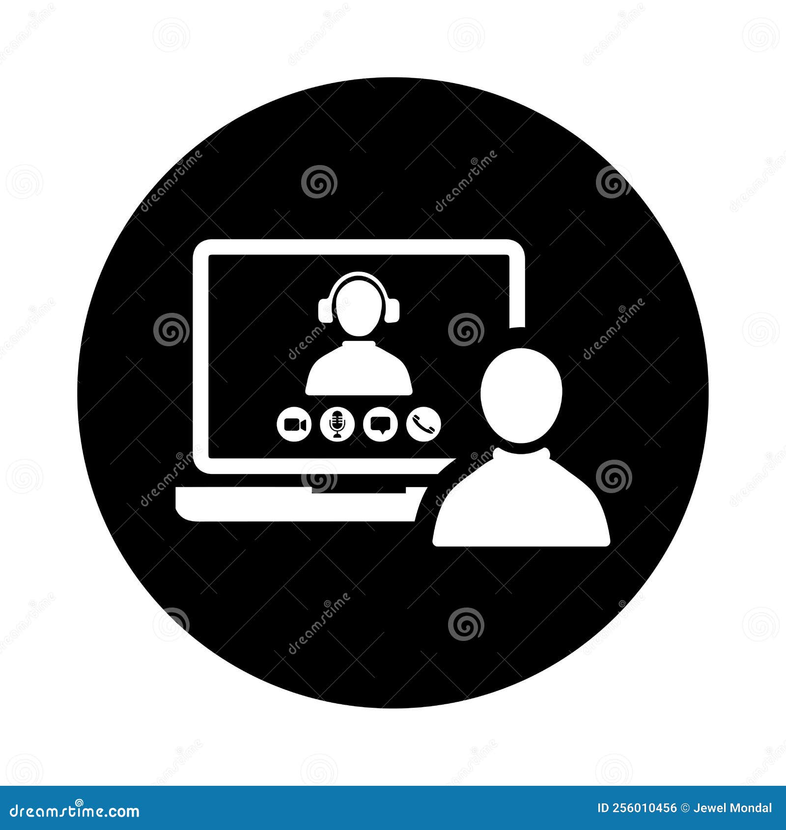 Call, Interview, Video Icon. Black Vector Graphics Stock Illustration ...