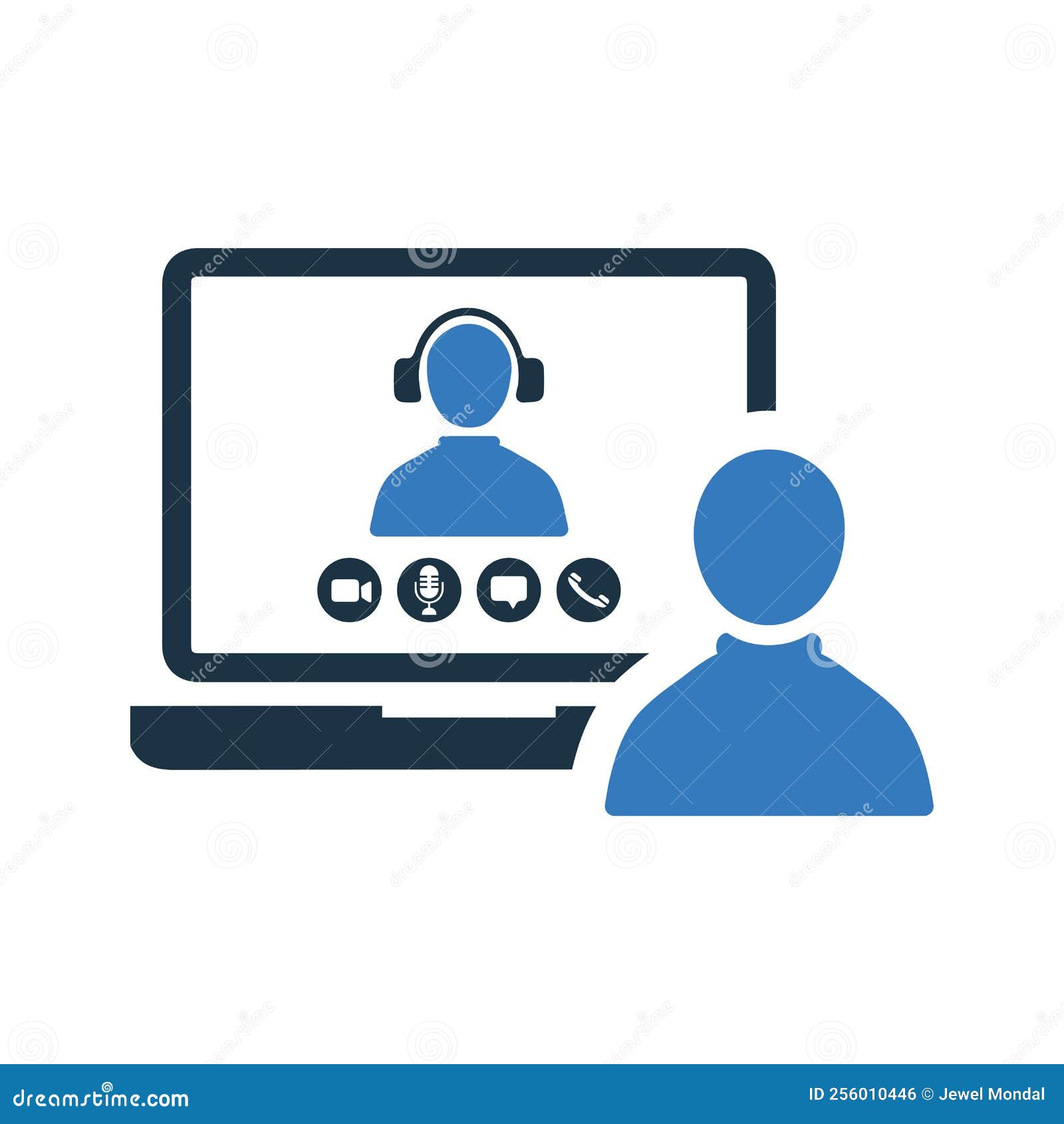 Call, Interview, Video Icon. Simple Flat Design Concept Stock ...