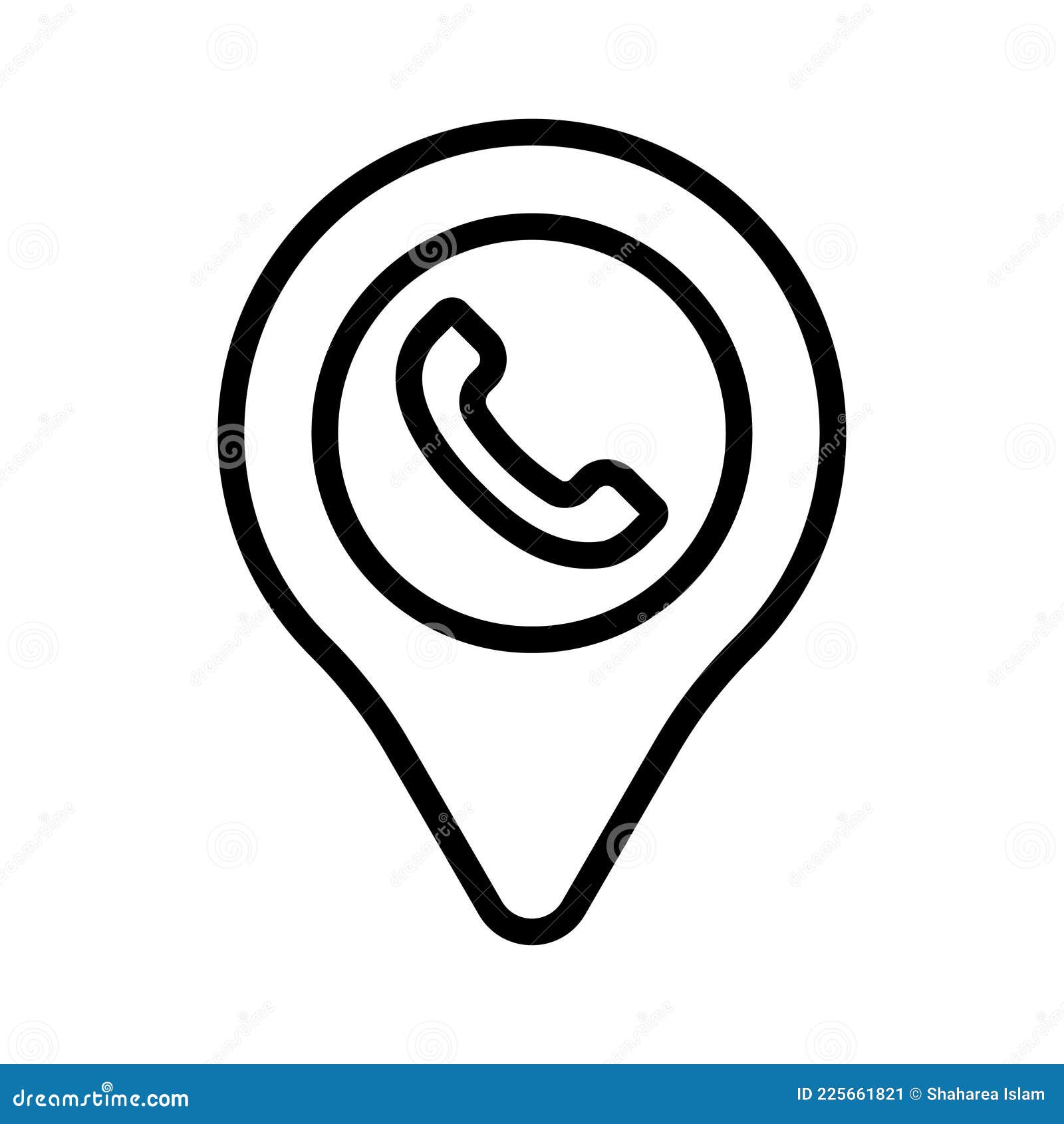Call location icon stock vector. Illustration of symbol - 225661821