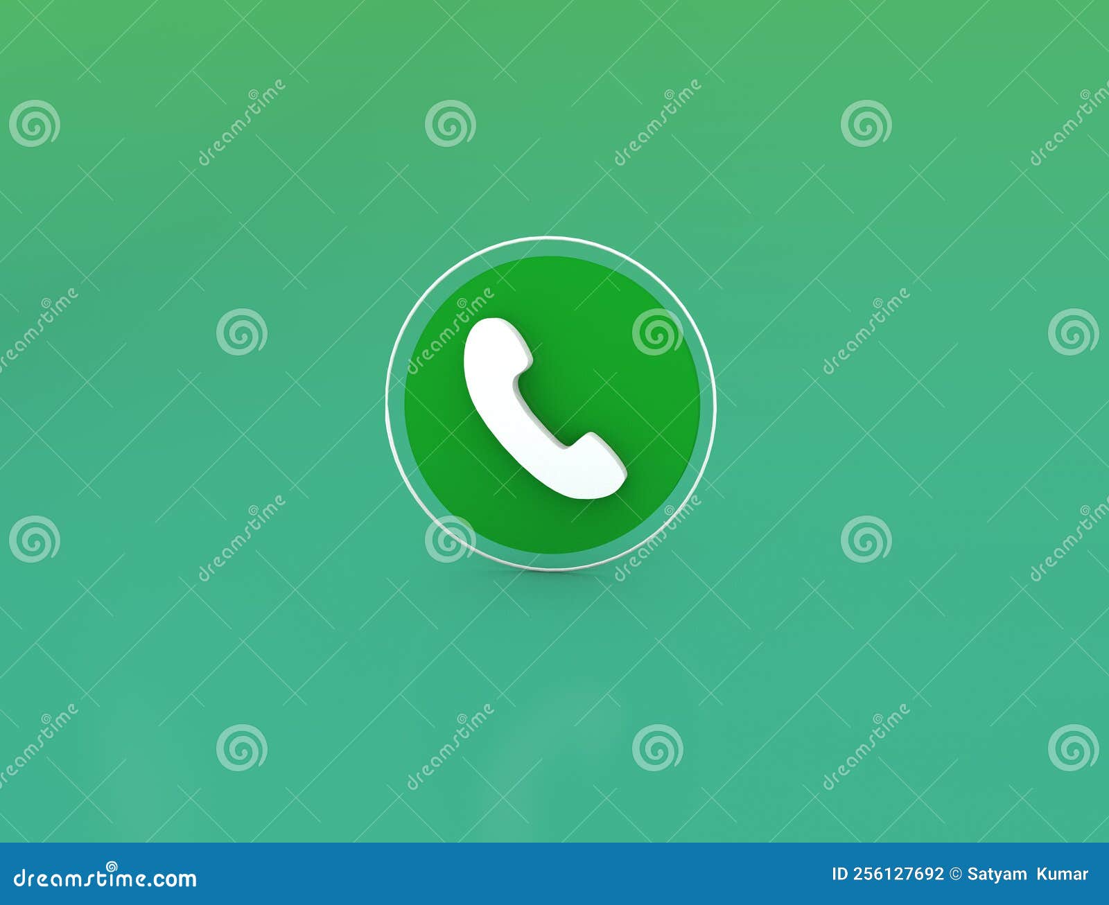 Call Logo image 3d image stock illustration. Illustration of flat ...