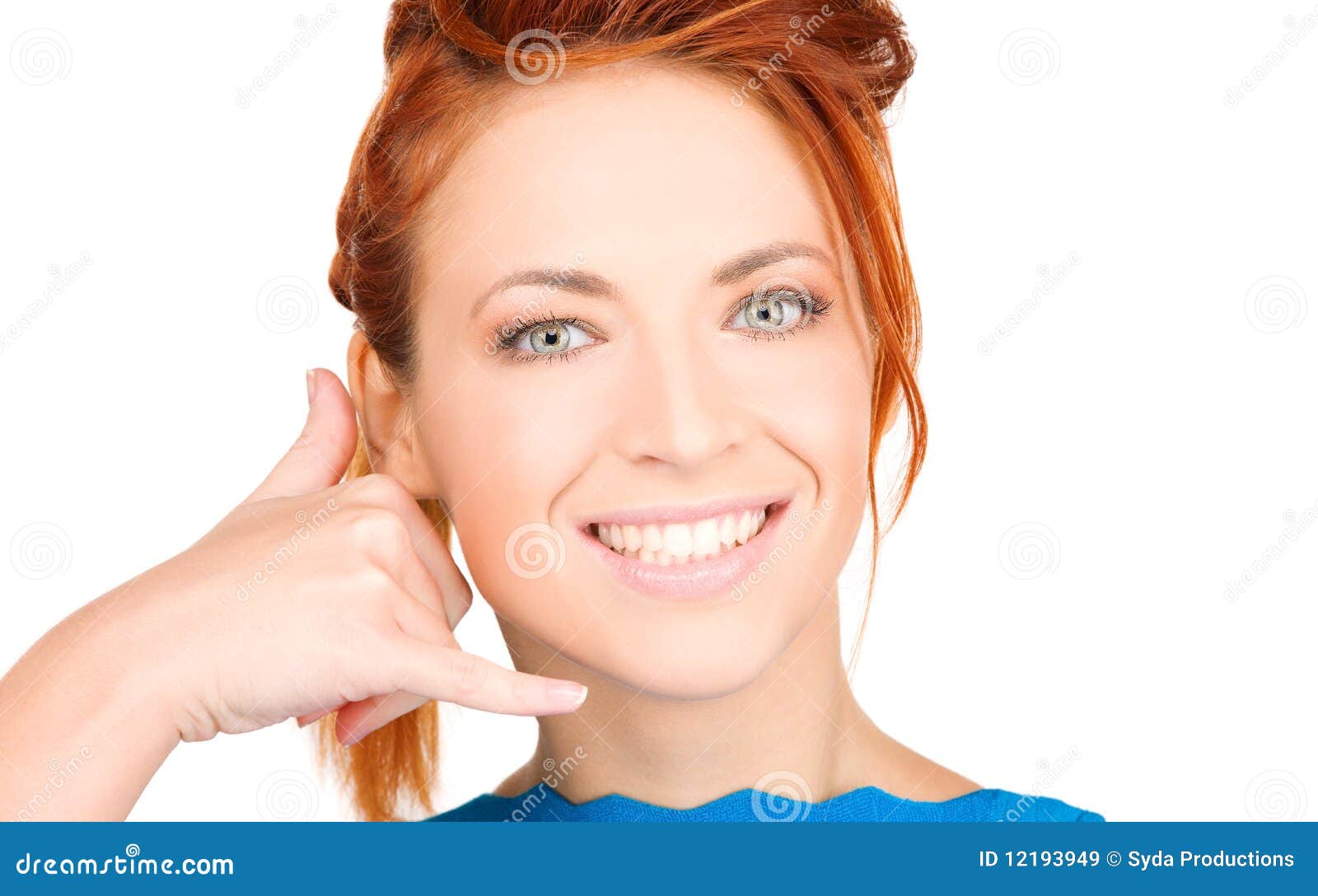 Call me stock image. Image of cute, attractive, people - 12193949