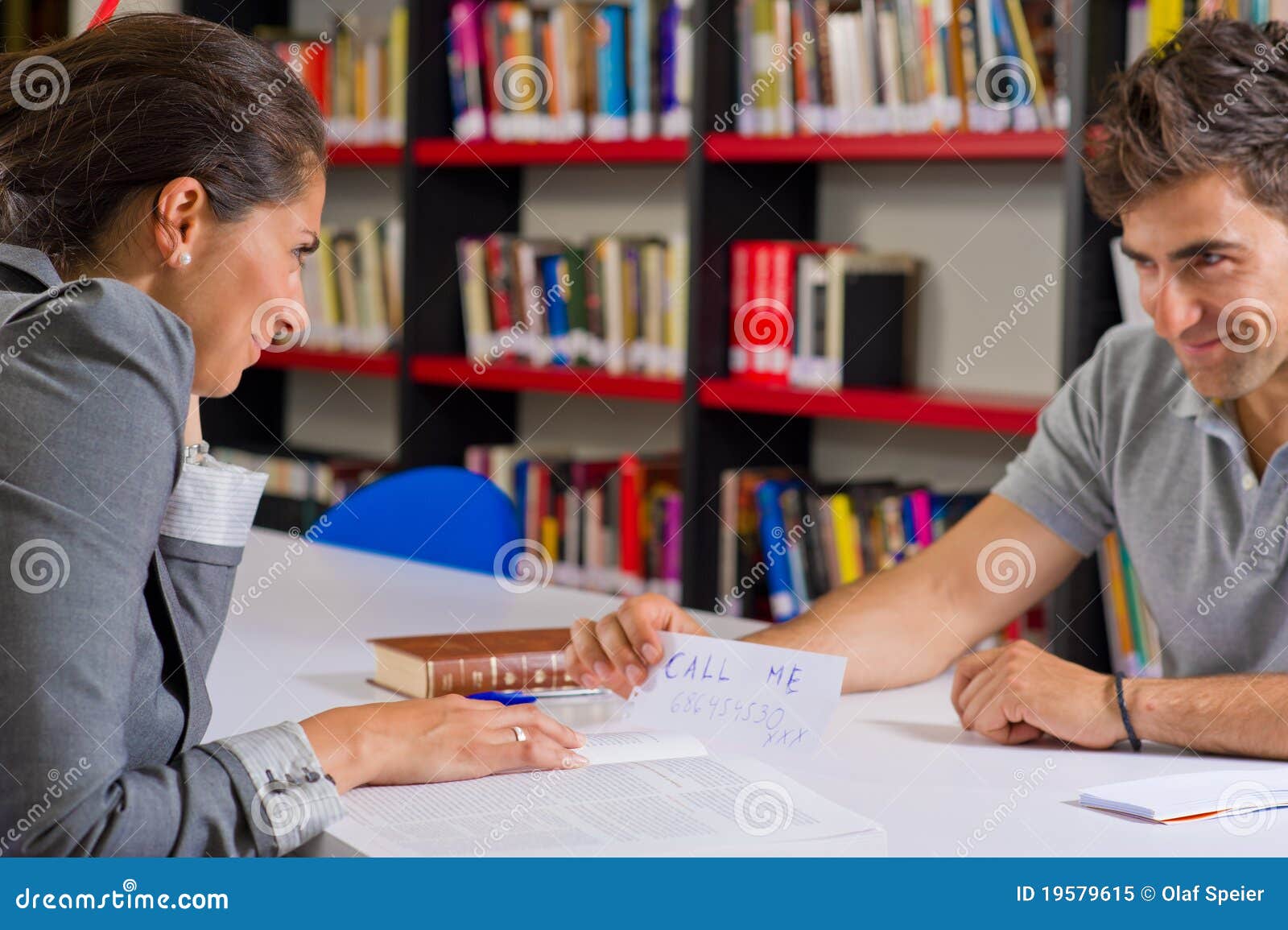 Call me stock image. Image of gesticulate, bookshelf - 19579615