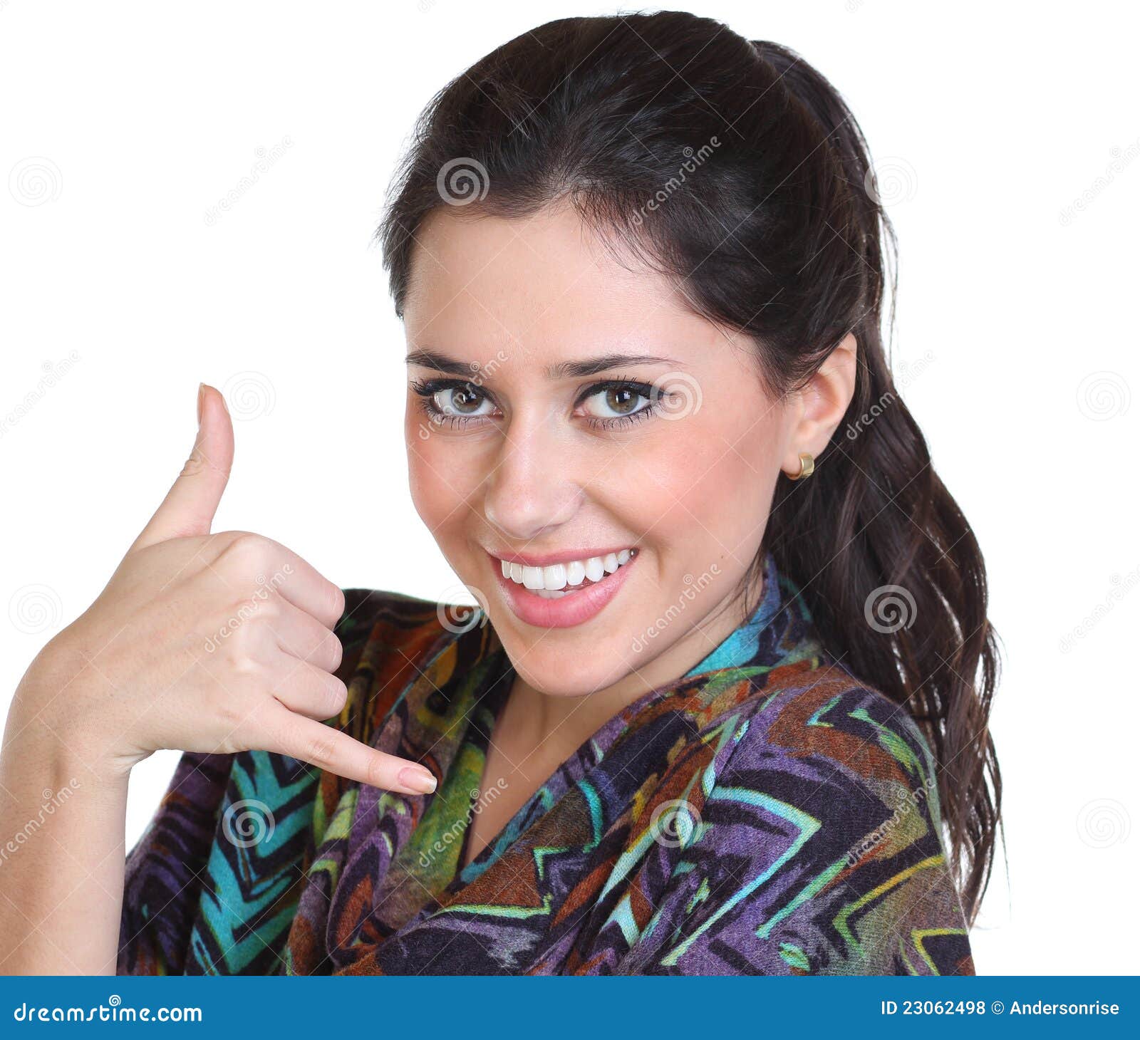 Call me stock photo. Image of cheerful, call, cute, closeup - 23062498