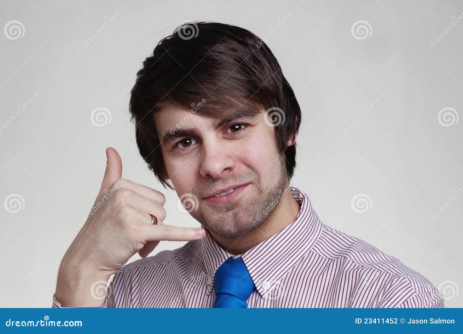 Call me stock photo. Image of face, smile, phone, gesture - 23411452