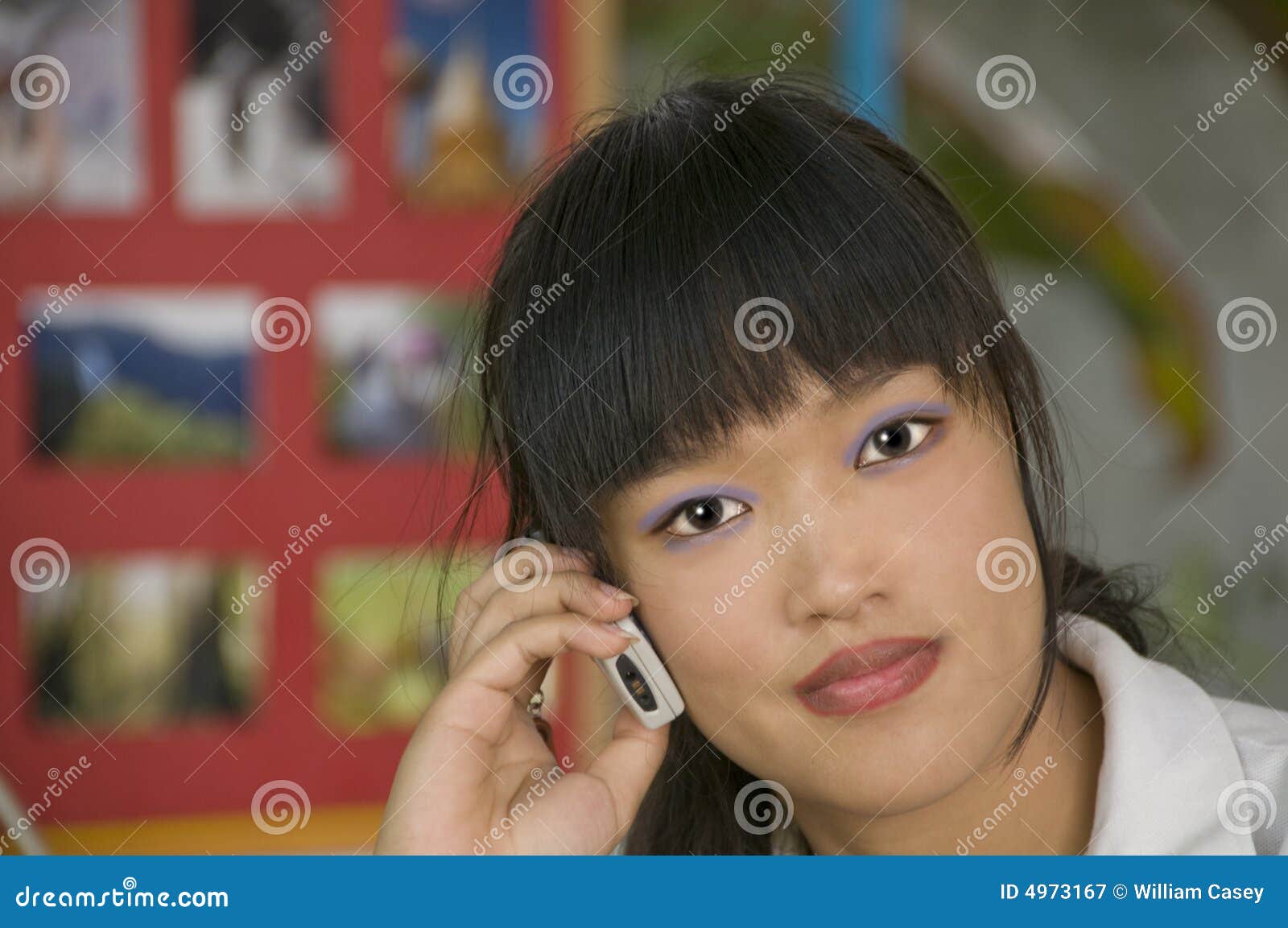 Call me stock image. Image of chinese, woman, telephone - 4973167