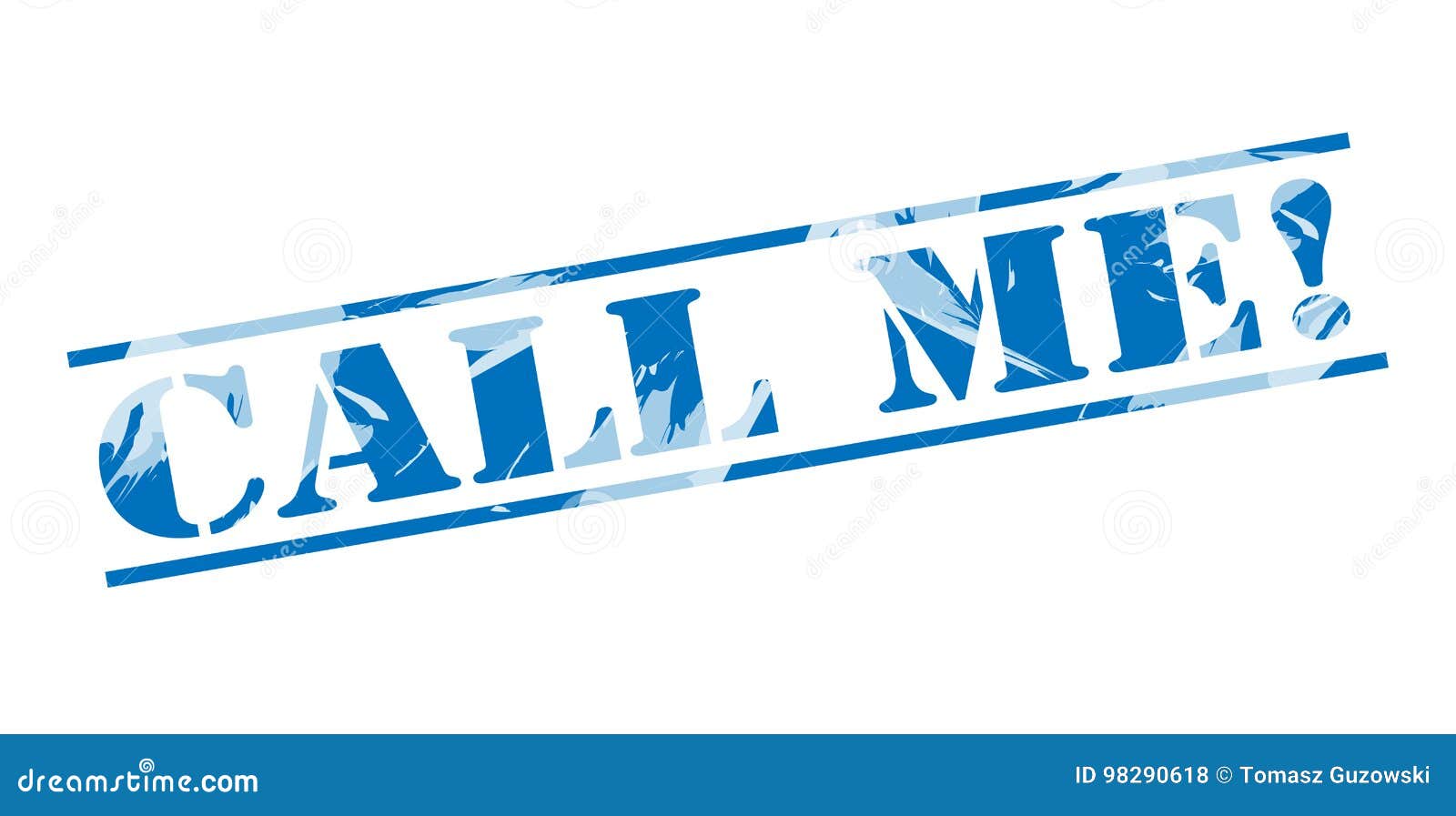 Call me blue stamp stock illustration. Illustration of call - 98290618