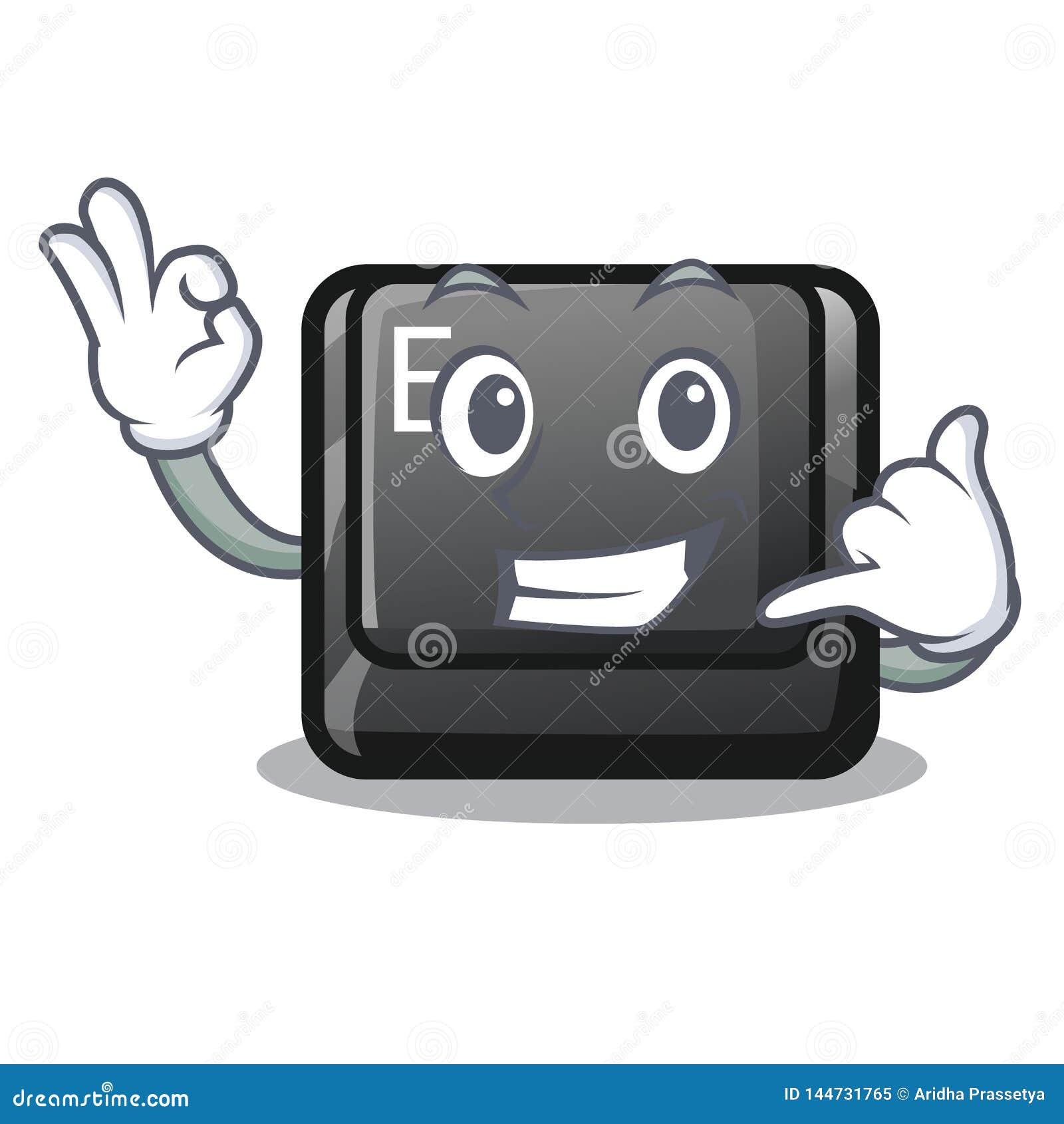 Call Me Button E on a Game Cartoon Stock Vector - Illustration of funny ...