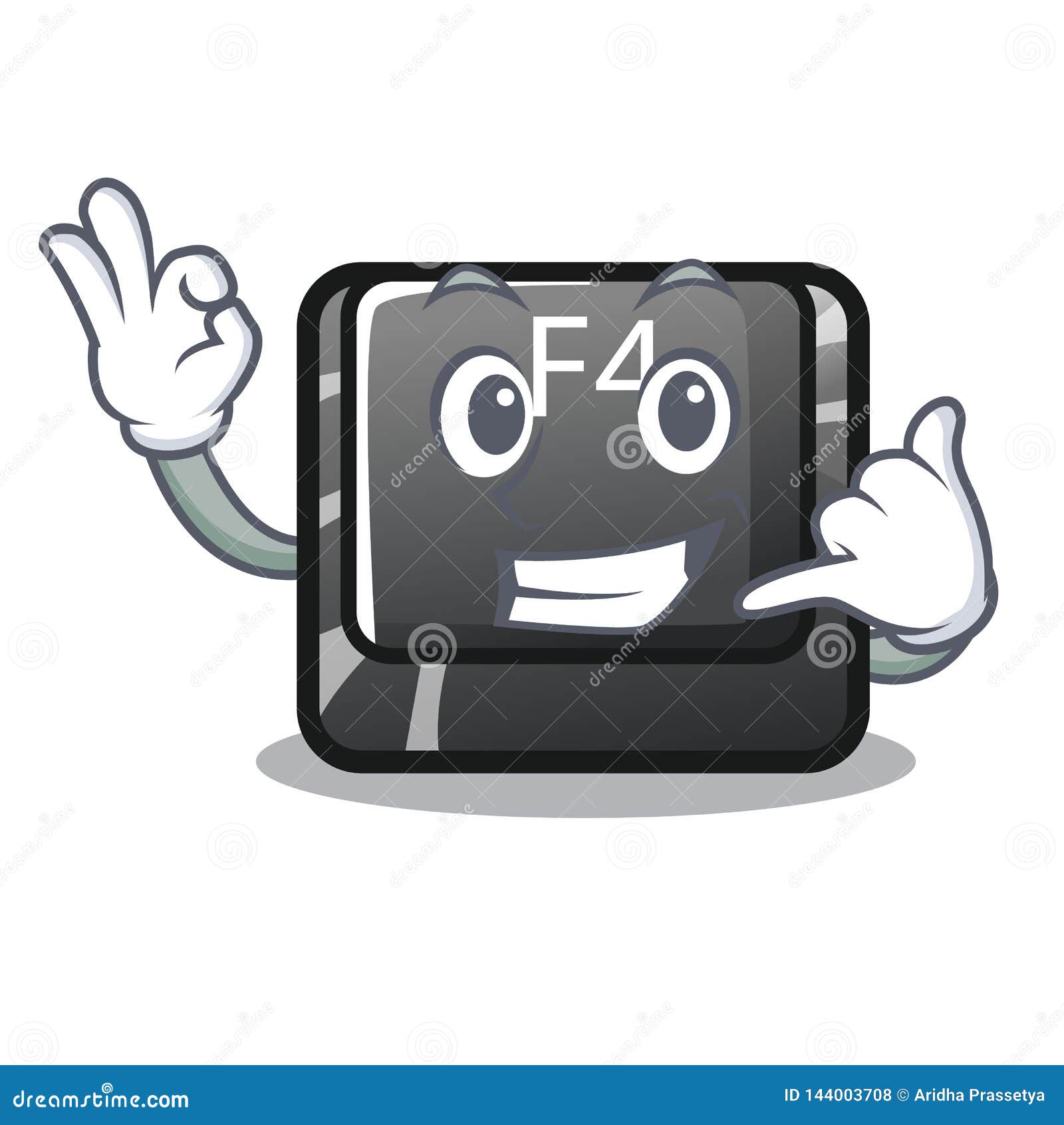 Call Me Button F4 on the Mascot Computer Stock Vector - Illustration of ...