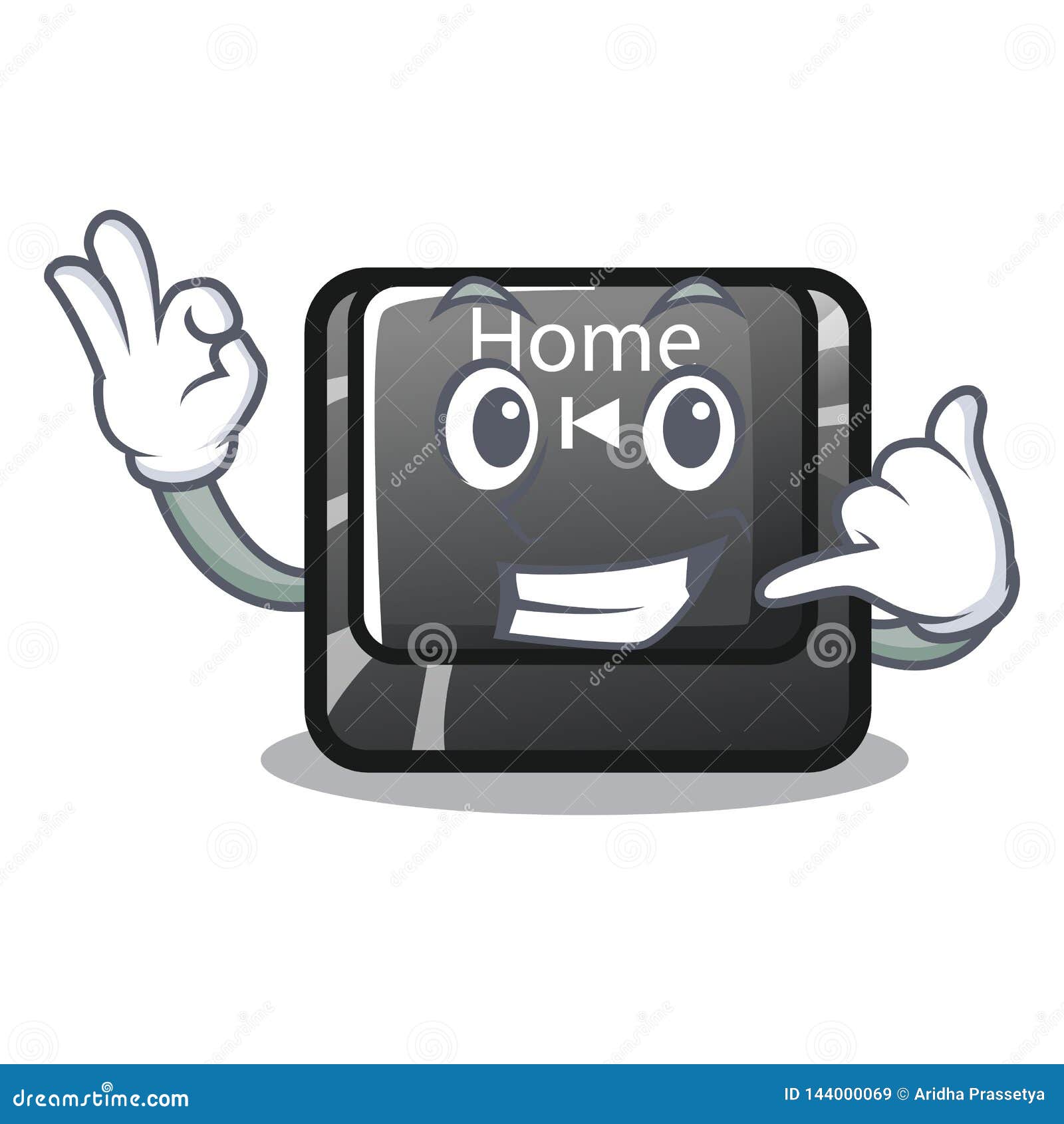 Call Me Button Home in the Cartoon Shape Stock Vector - Illustration of ...