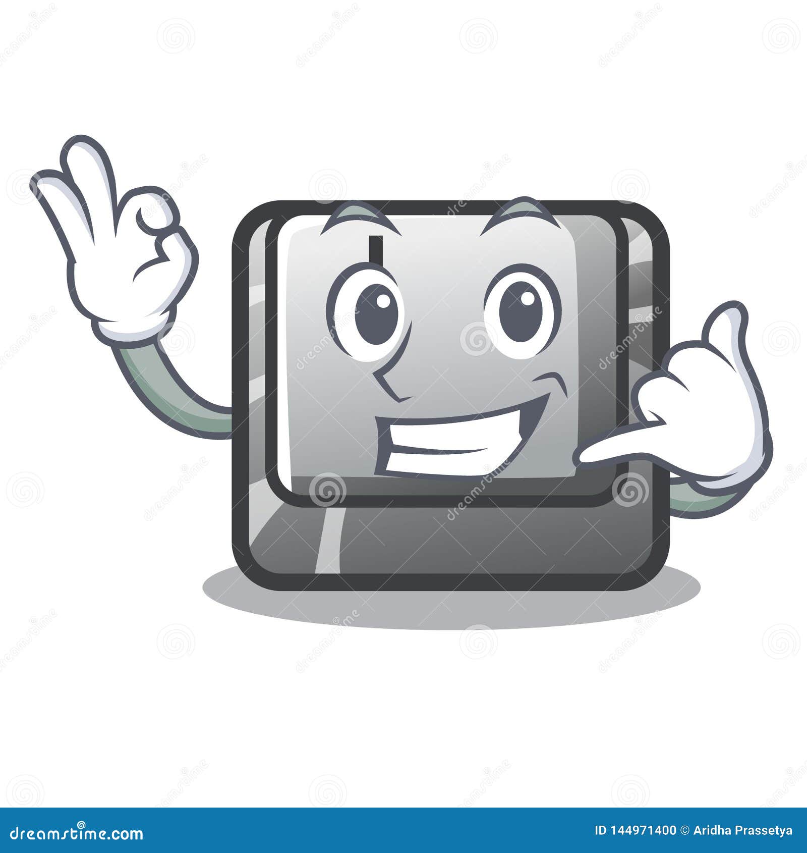 Call Me Button I Isolated in the Cartoon Stock Vector - Illustration of ...