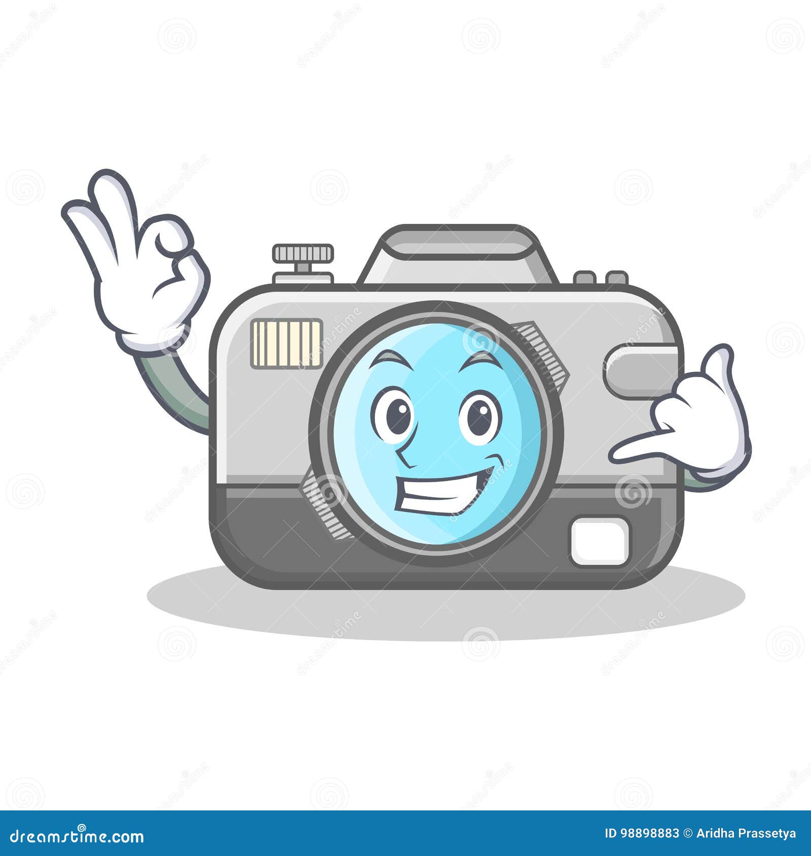 Call Me Camera Caharacter Cartoon Design Stock Vector - Illustration of ...