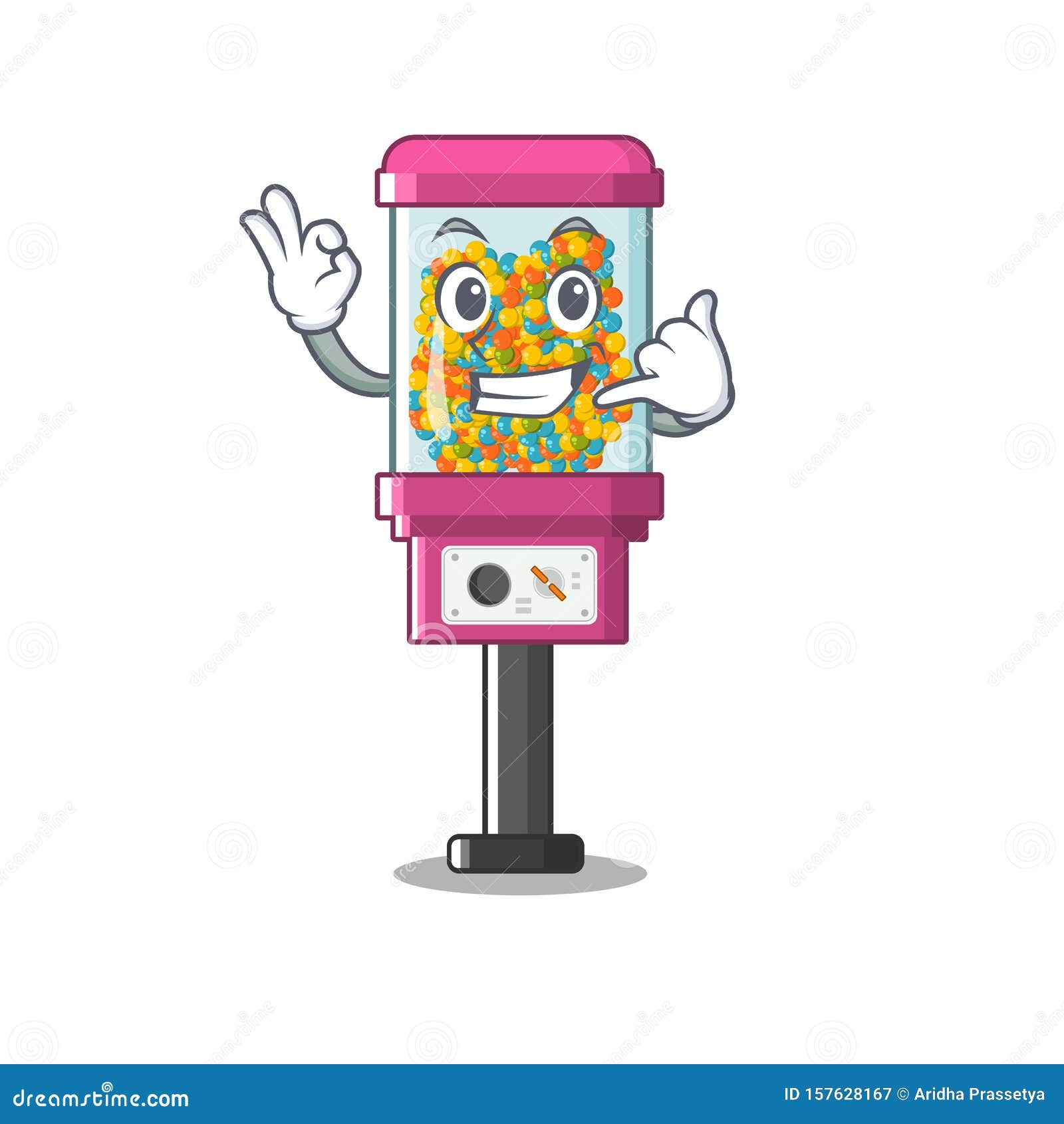 Call Me Candy Vending Machine on the Cartoon Stock Vector ...