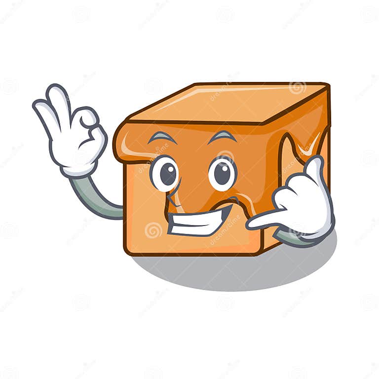 Call Me Caramel Candies Mascot Cartoon Stock Vector Illustration Of Call Condensed 120003559