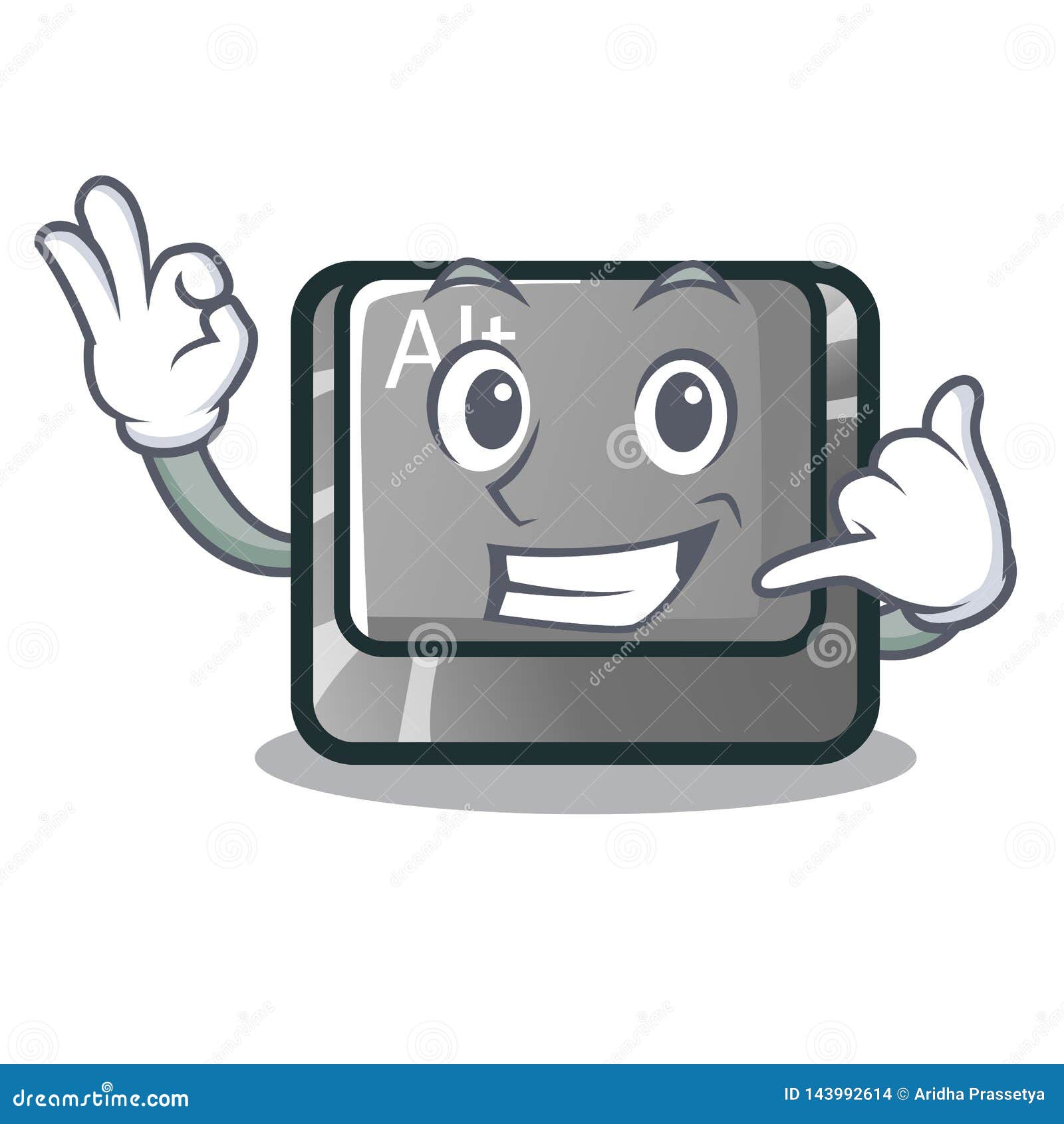 Call Me Cartoon Alt Button on the Table Stock Vector - Illustration of ...