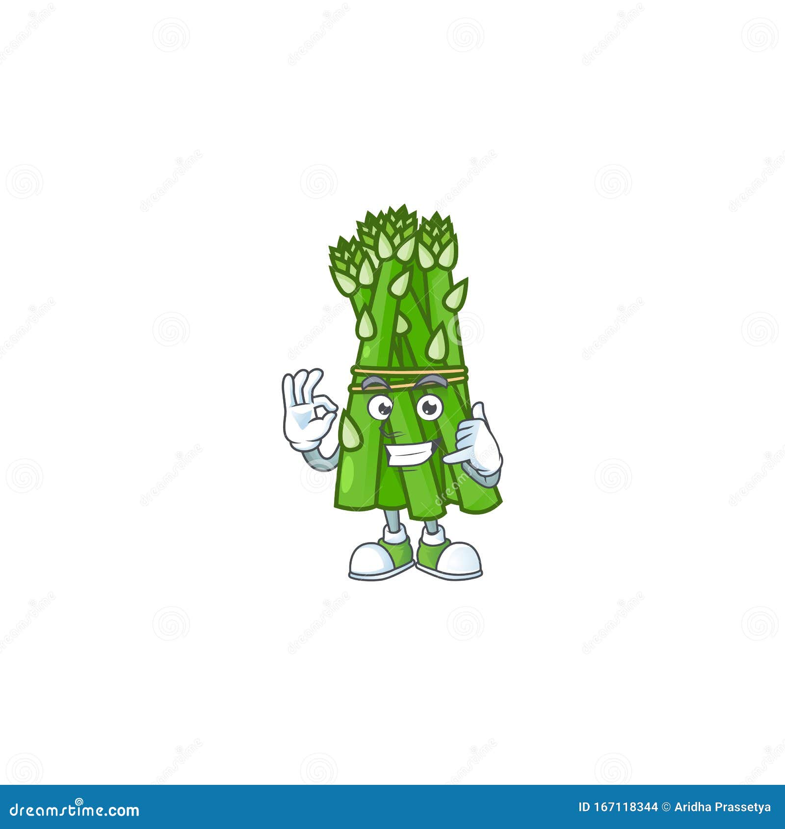 Call Me Cool Asparagus Cartoon Character Design Stock Vector ...