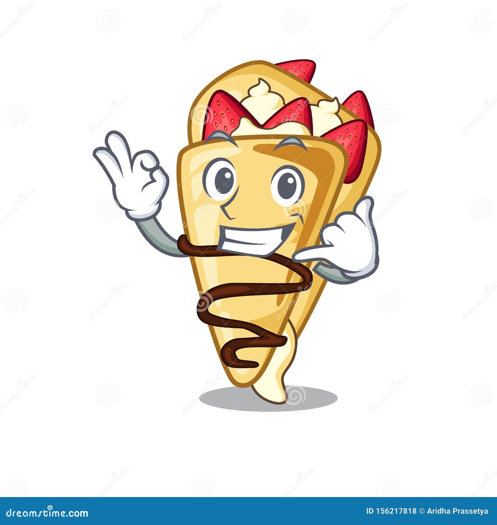 Okay Crepe With In The Cartoon Shape | CartoonDealer.com #156216901