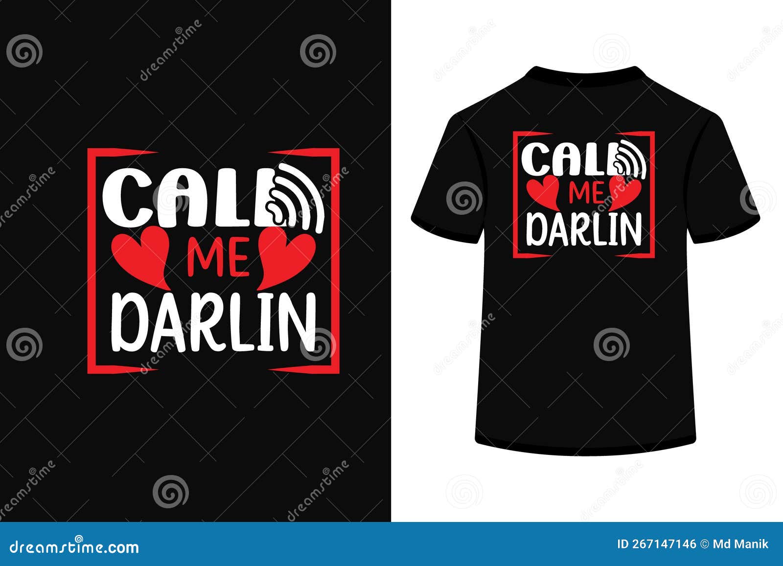 Call Me Darlin Creative Typography T Shirt Design Stock Vector ...