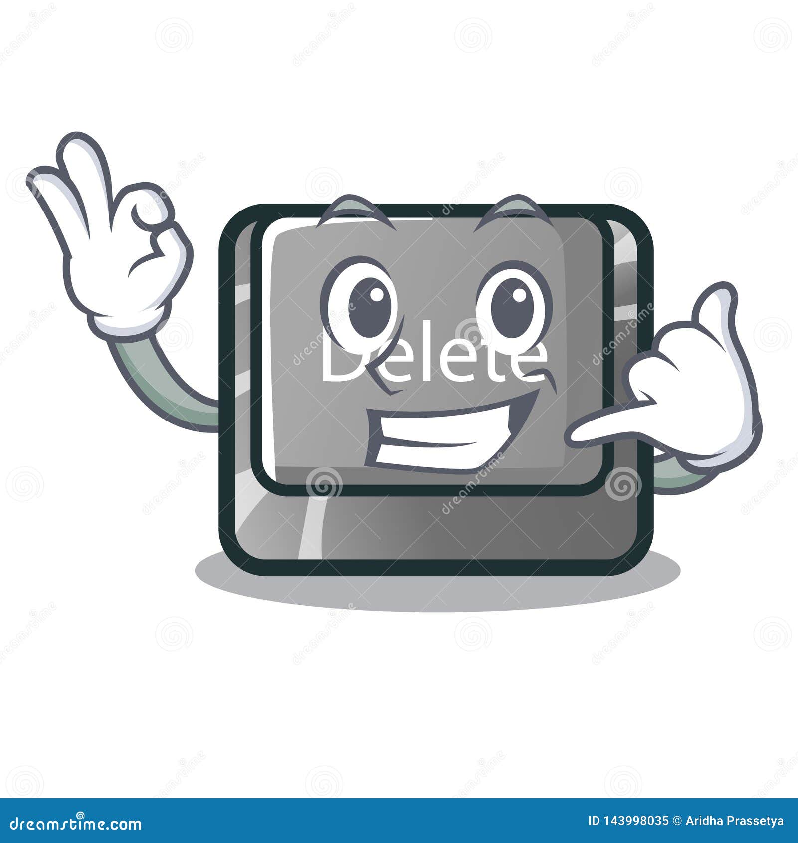 Call Me Delete Button Toys in Shape Cartoon Stock Vector - Illustration ...